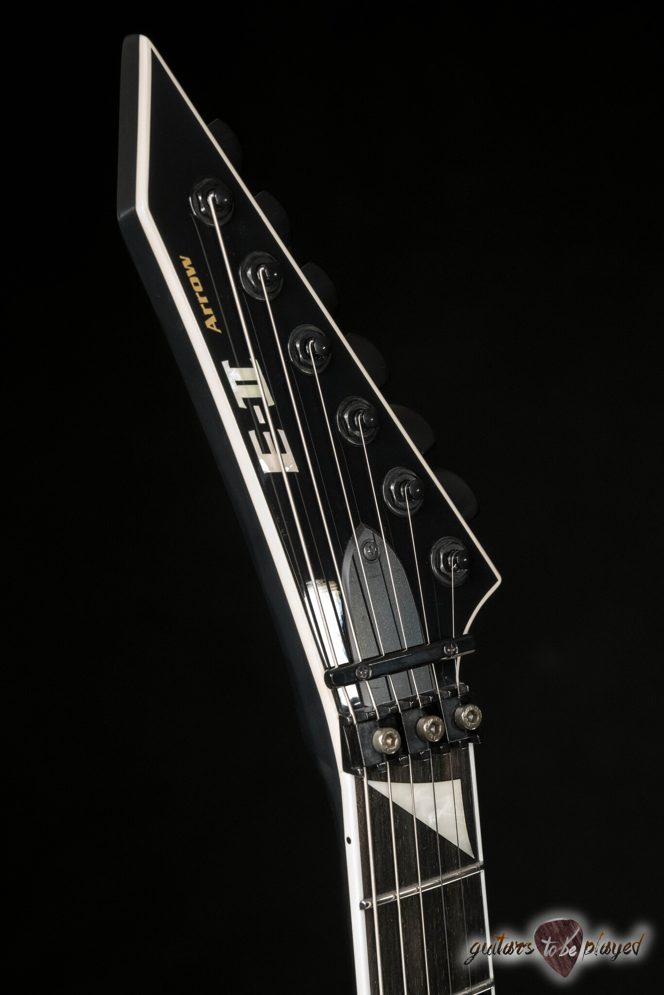 ESP E-II Arrow Floyd Rose EMG Guitar w/ Case – Black - Guitars To Be Played