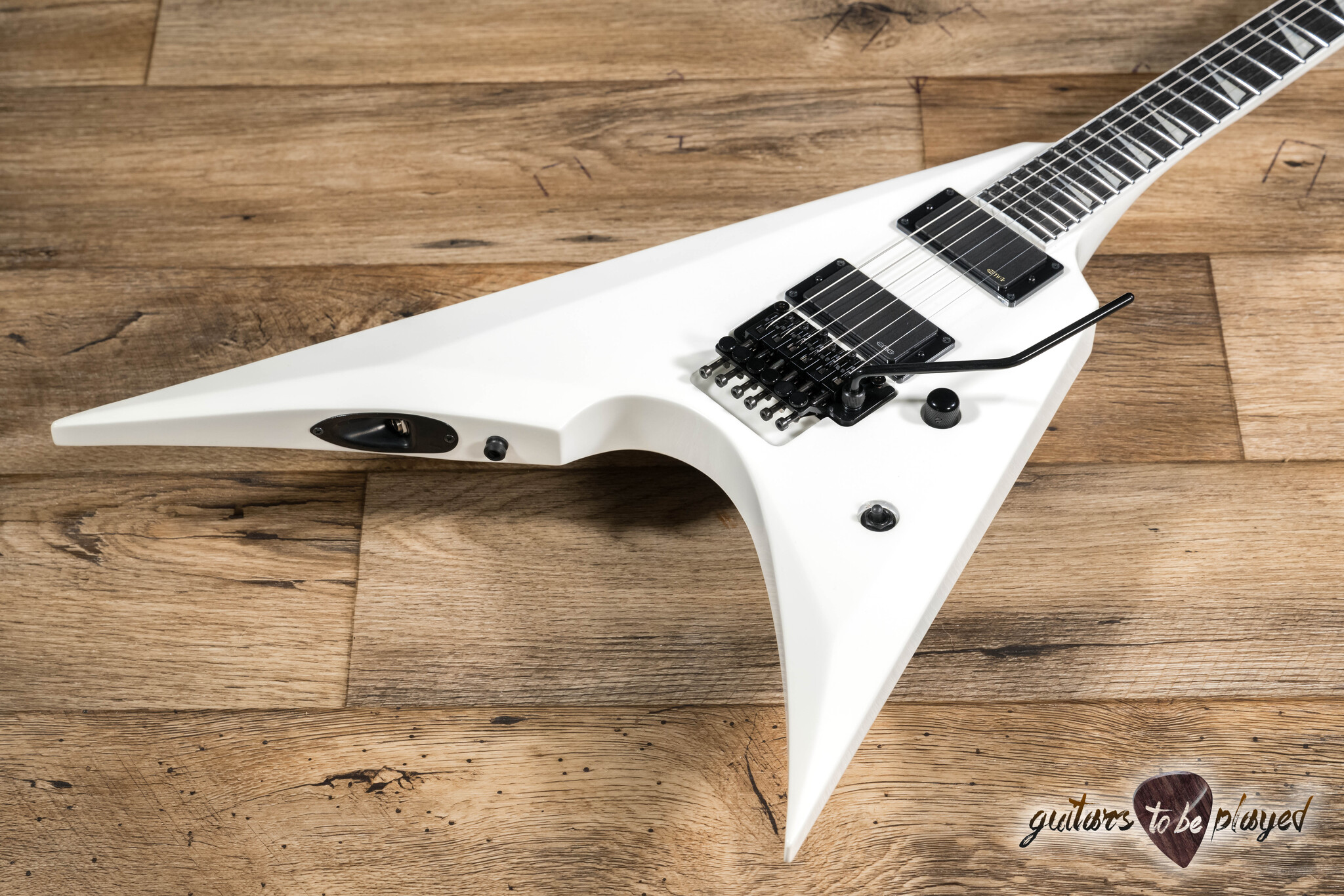 ESP E-II Arrow Floyd Rose EMG Guitar w/ Case – Snow White - Guitars To ...