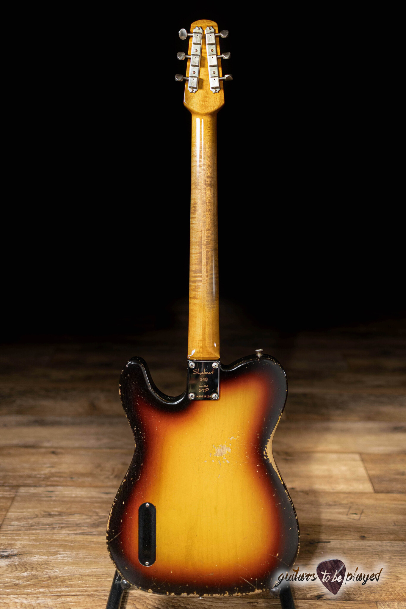 Shabat Lion STP Single Dogear P-90 24.75” Scale Guitar – Tobacco Burst ...