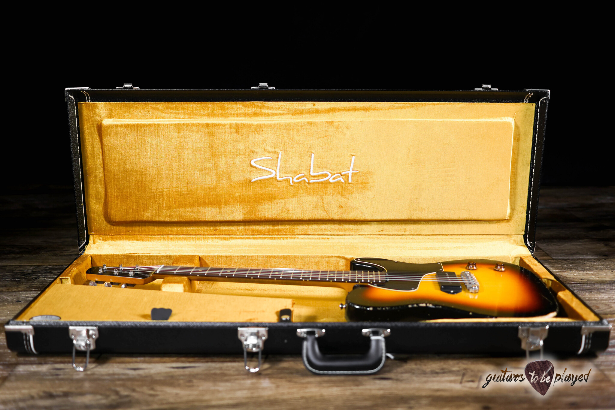 Shabat Lion STP Single Dogear P-90 24.75” Scale Guitar – Tobacco Burst ...