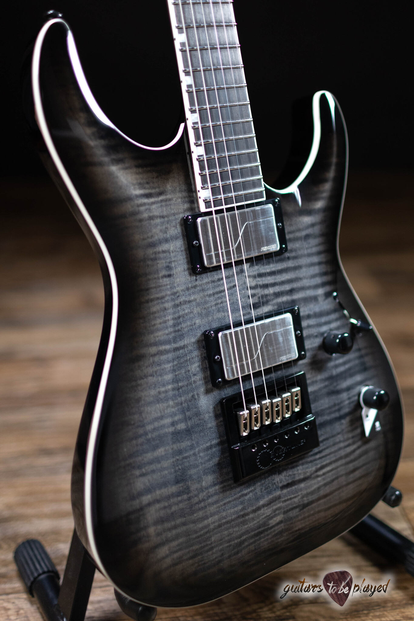 ESP LTD MH-1000FM Evertune Fishman Fluence Guitar – Charcoal Burst ...