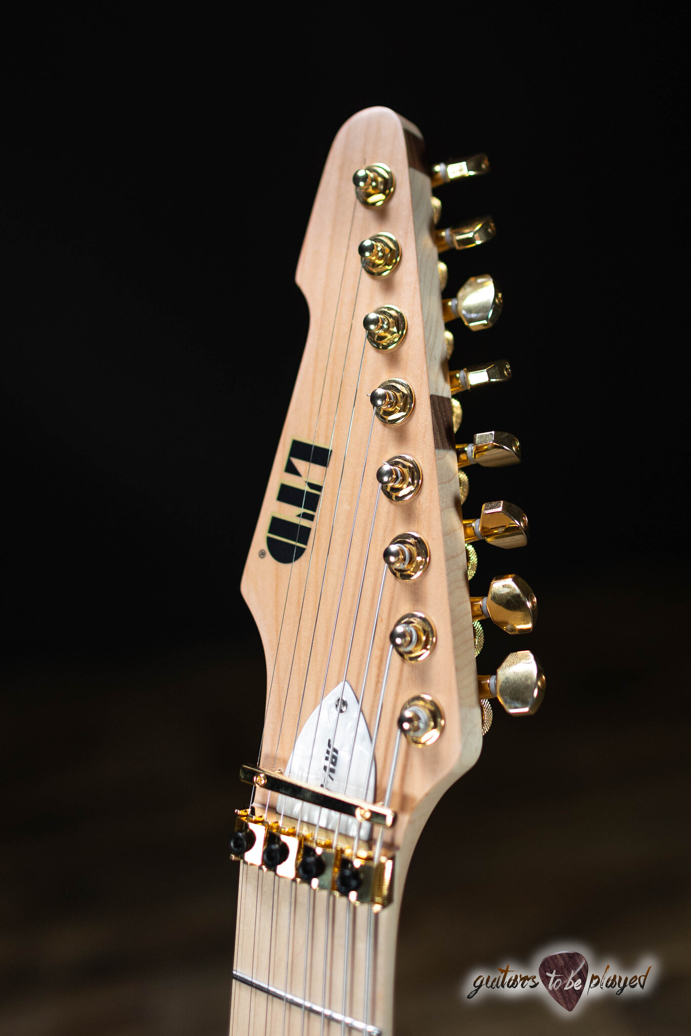 ESP LTD JRV-8 Javier Reyes Left-Handed 8-String Guitar – Metallic Gold ...