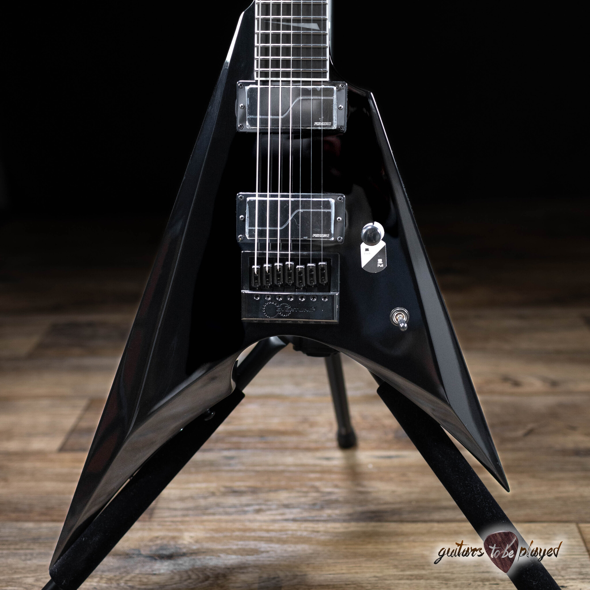 ESP LTD Arrow-1007B Evertune Baritone 7-String Fishman Guitar - Black ...