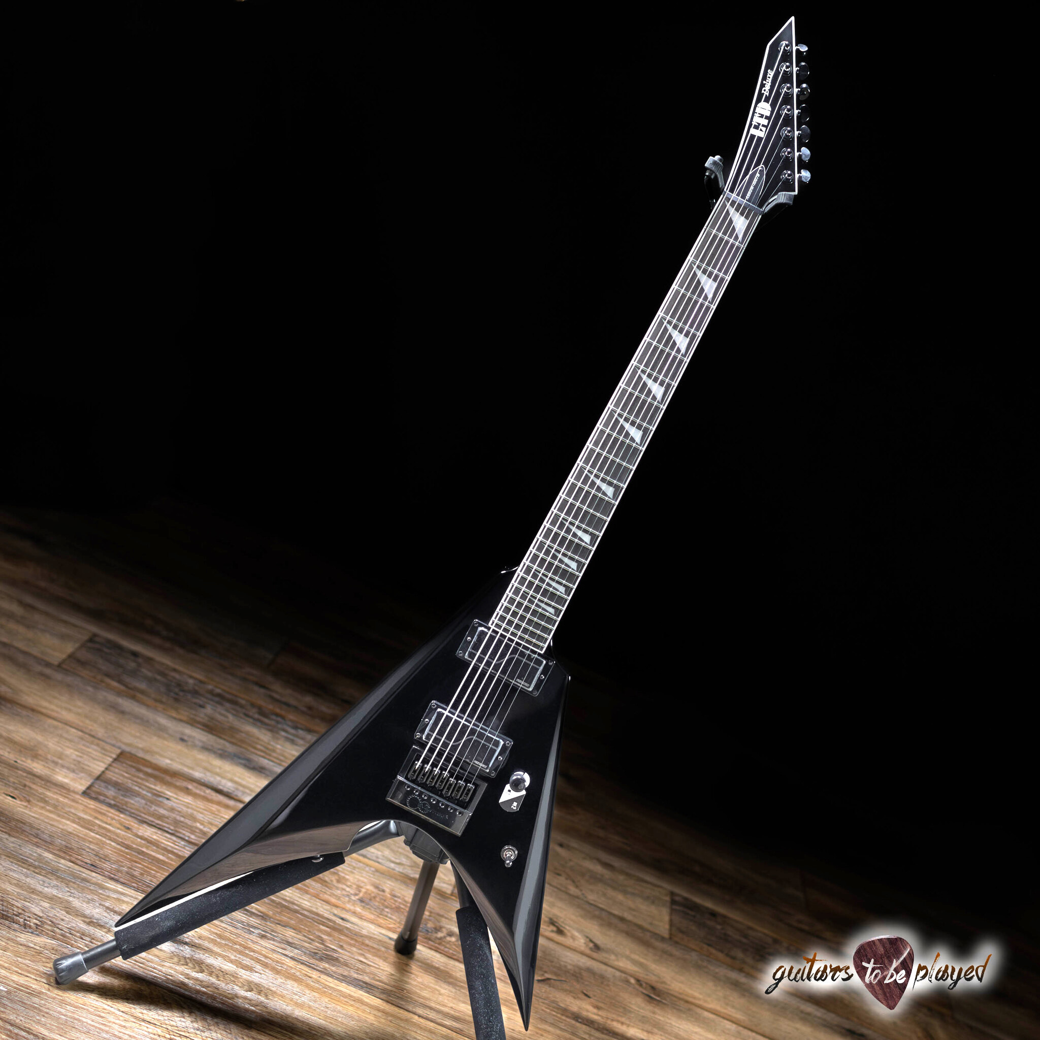 ESP LTD Arrow-1007B Evertune Baritone 7-String Fishman Guitar - Black ...