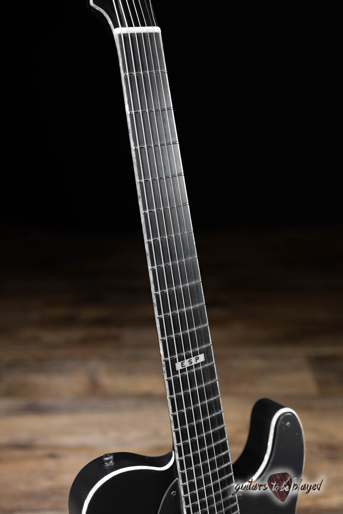 ESP E-II T-B7 Baritone 7-String EMG Guitar w/ Case – Black Satin ...