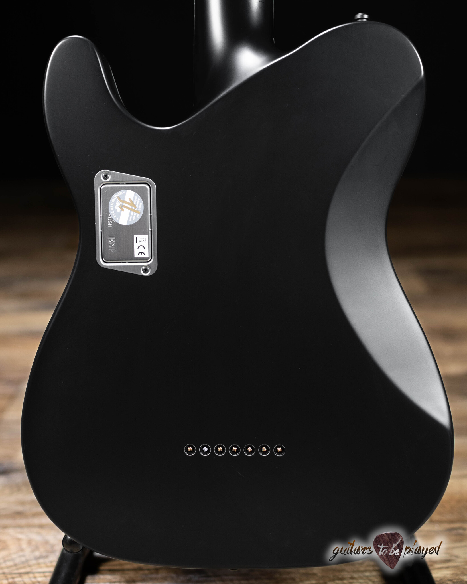 ESP E-II T-B7 Baritone 7-String EMG Guitar w/ Case – Black Satin ...