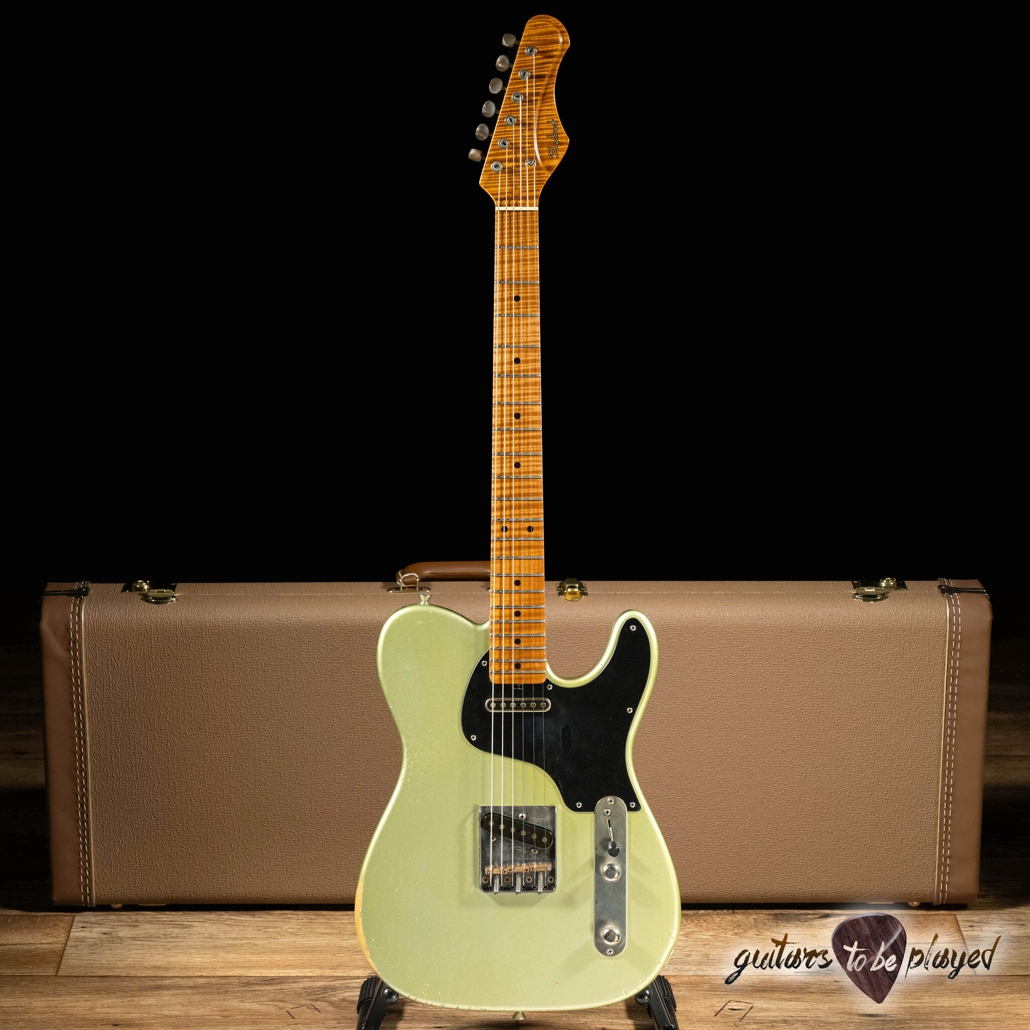 Shabat Lion Standard Sugar Pine T-Style – Sage Green Metallic - Guitars ...