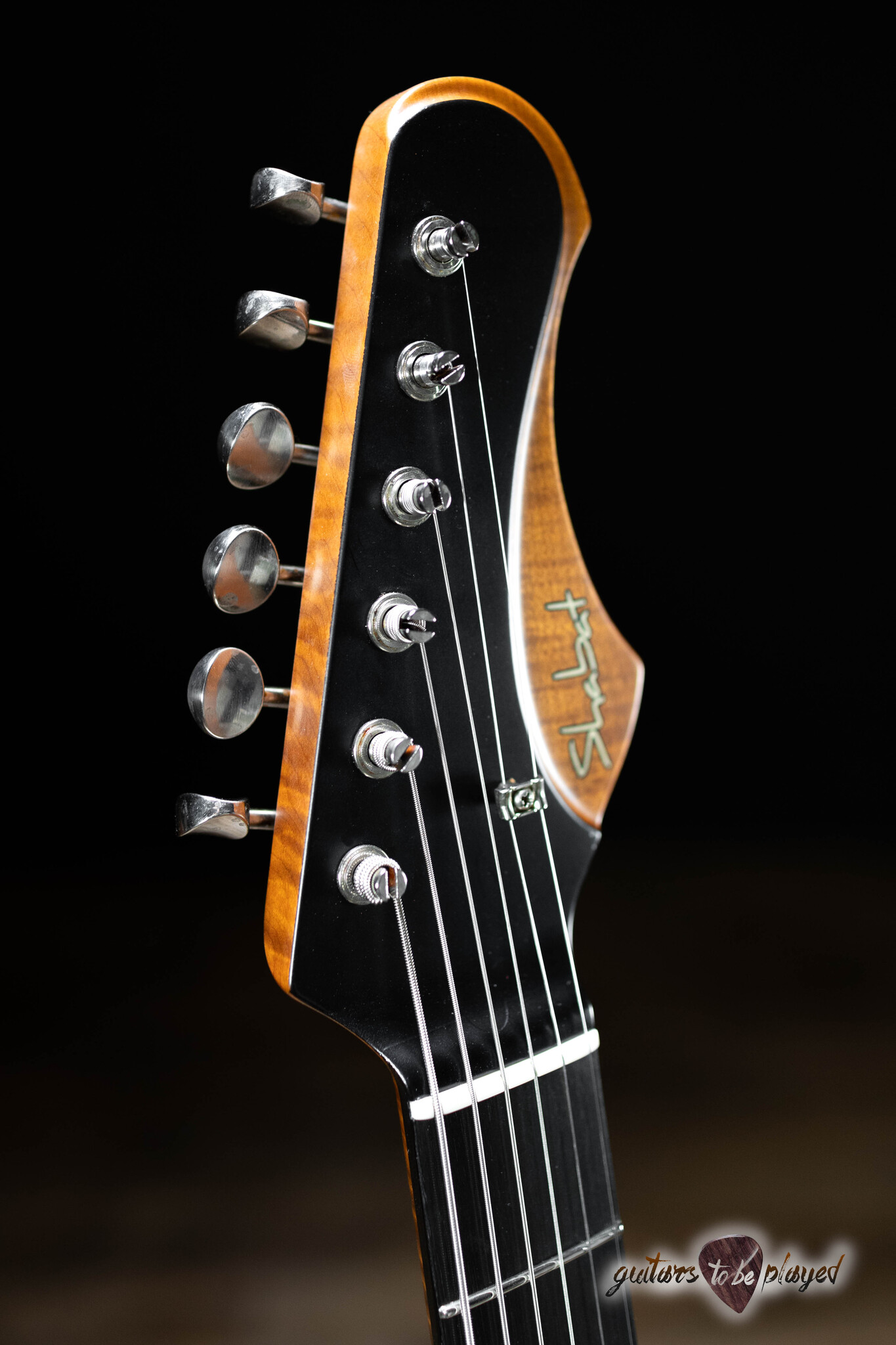 Shabat Lion Special Swamp Ash Baritone w/ Lollar El Rayos –Satin Black ...
