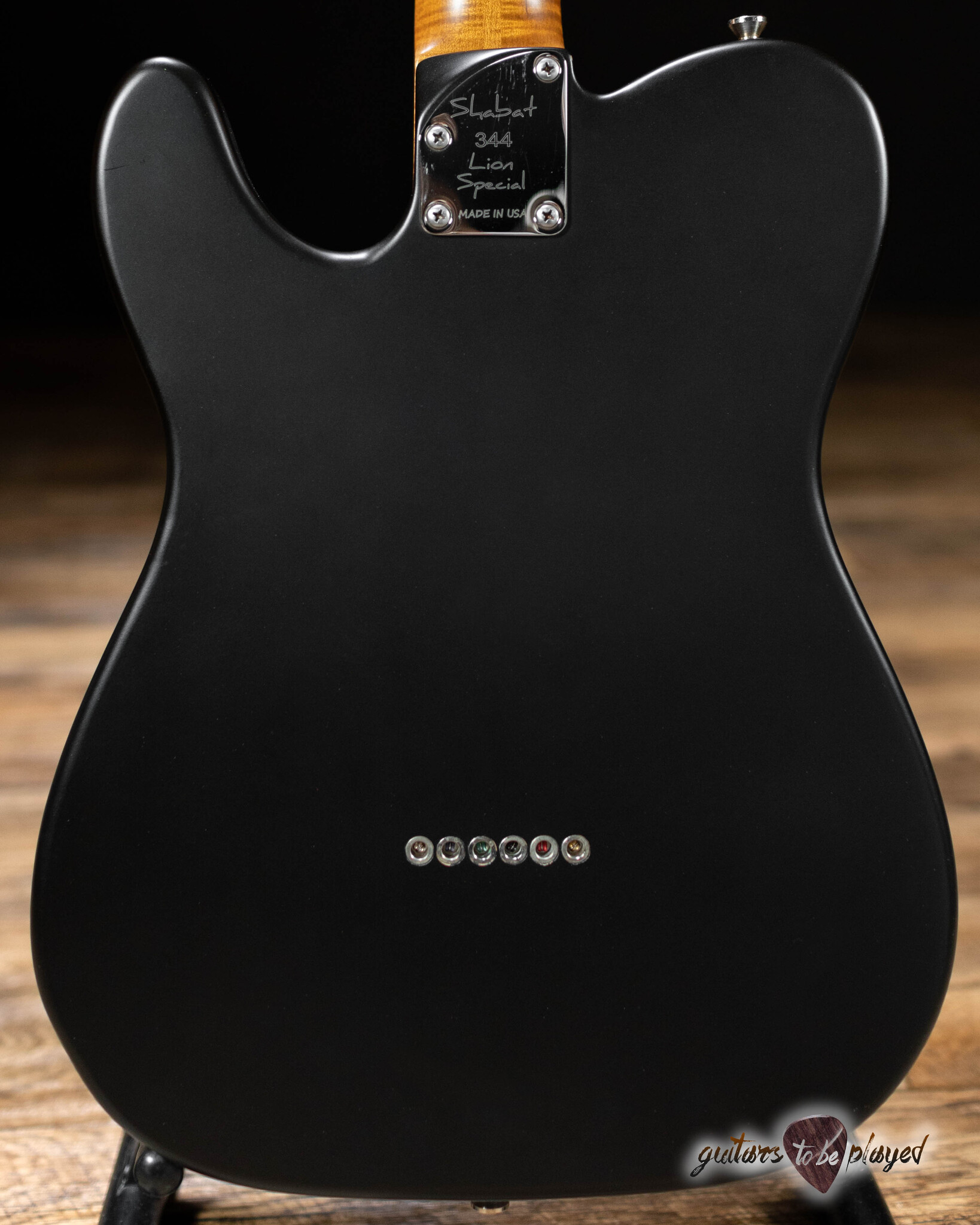 Shabat Lion Special Swamp Ash Baritone w/ Lollar El Rayos –Satin Black ...