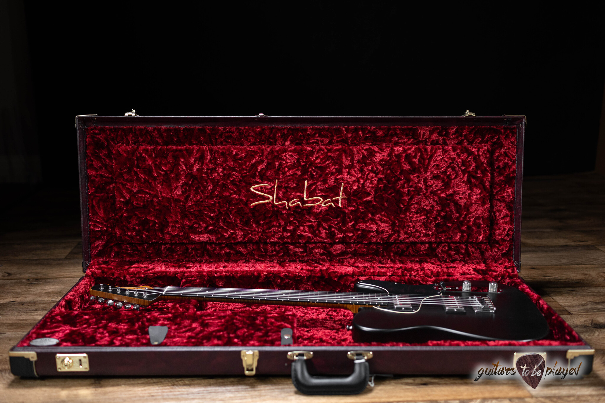 Shabat Lion Special Swamp Ash Baritone w/ Lollar El Rayos –Satin Black ...