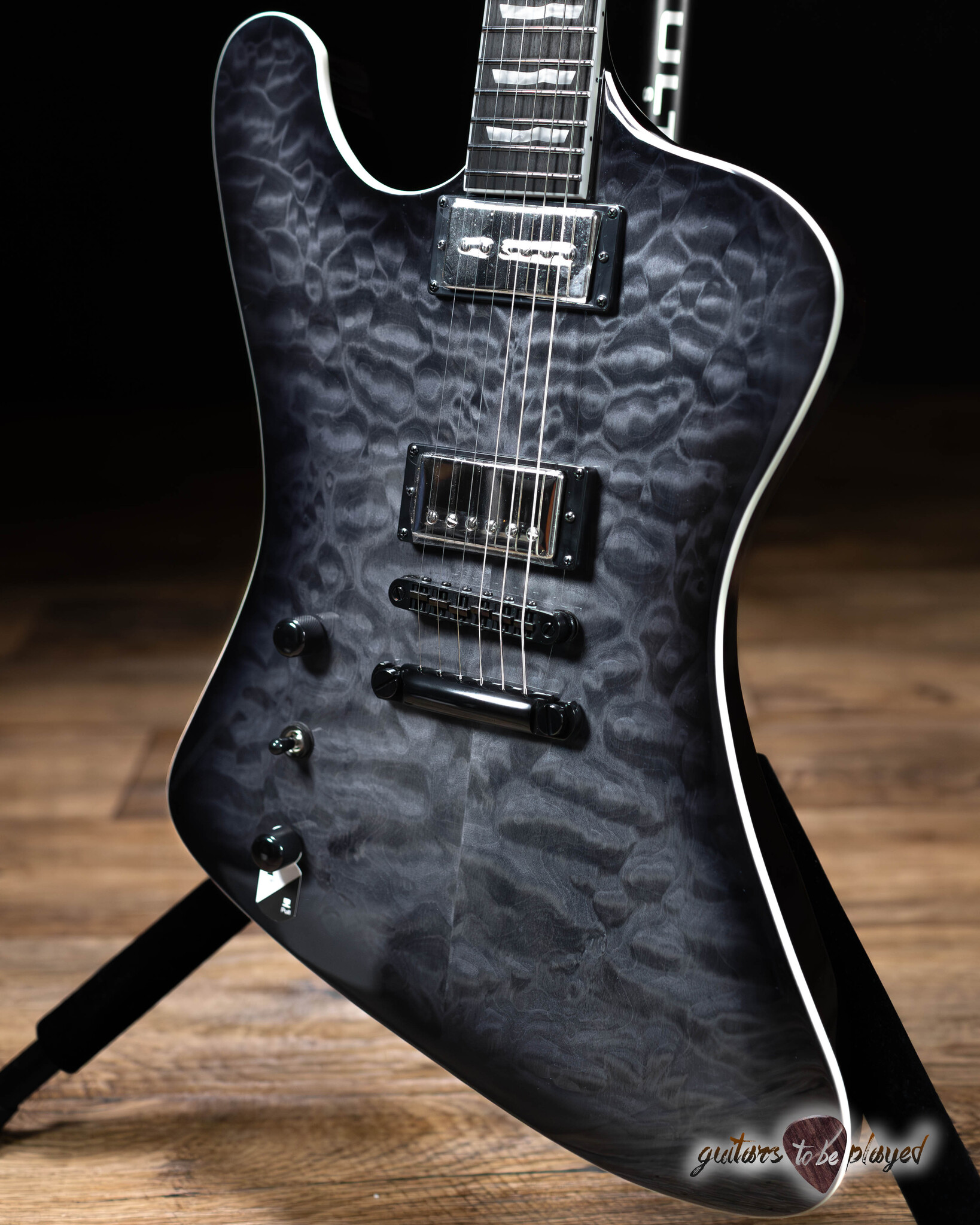 ESP LTD PHOENIX-1000 QM Left-Handed Guitar – See Thru Black Sunburst ...