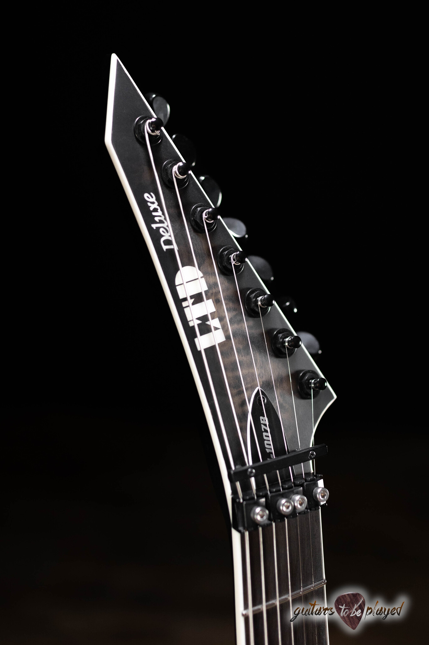 ESP LTD M-1007 QM Baritone 7-String Floyd Rose – Charcoal Burst Satin ...