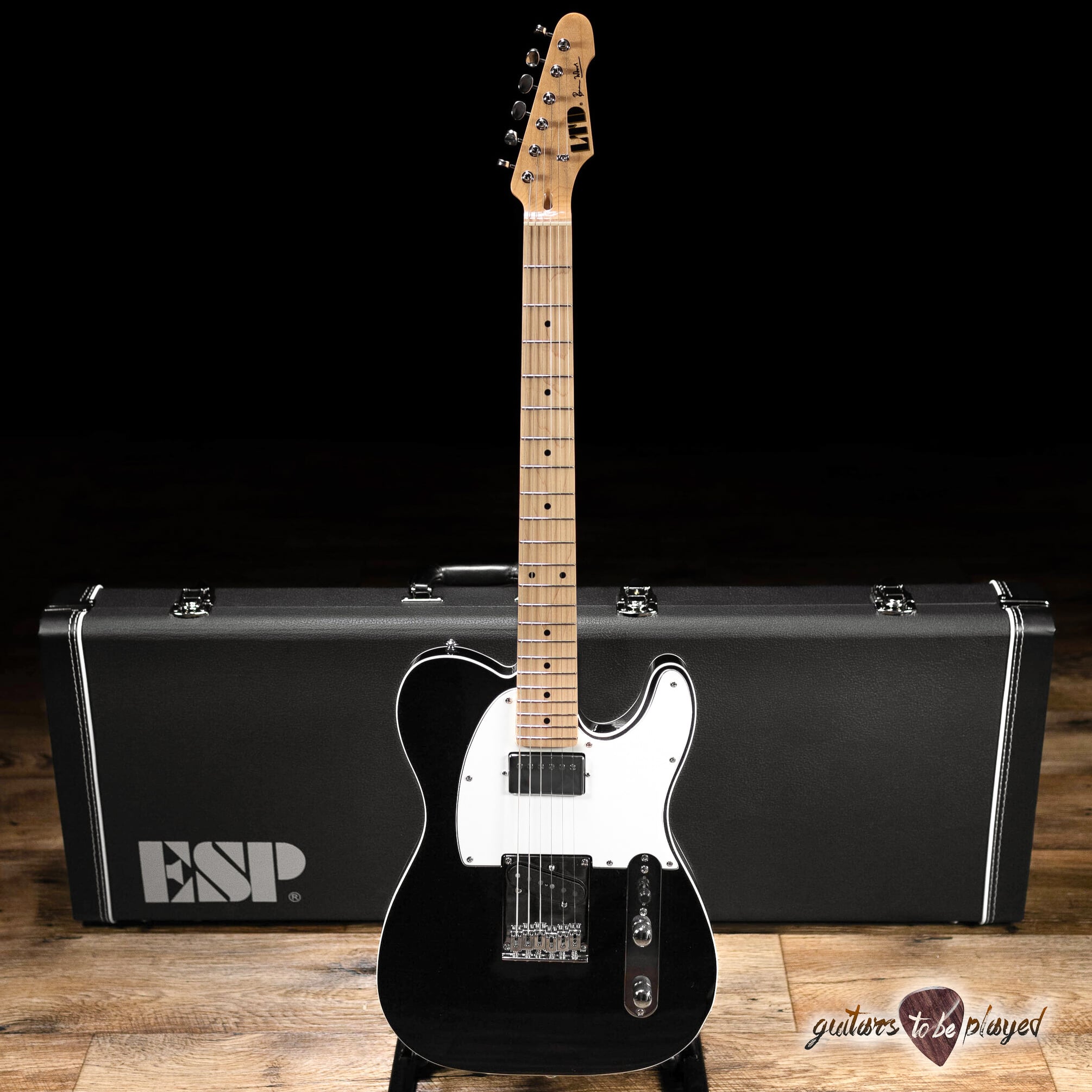 ESP LTD Ron Wood Signature Seymour Duncan Guitar w/ Case – Black ...