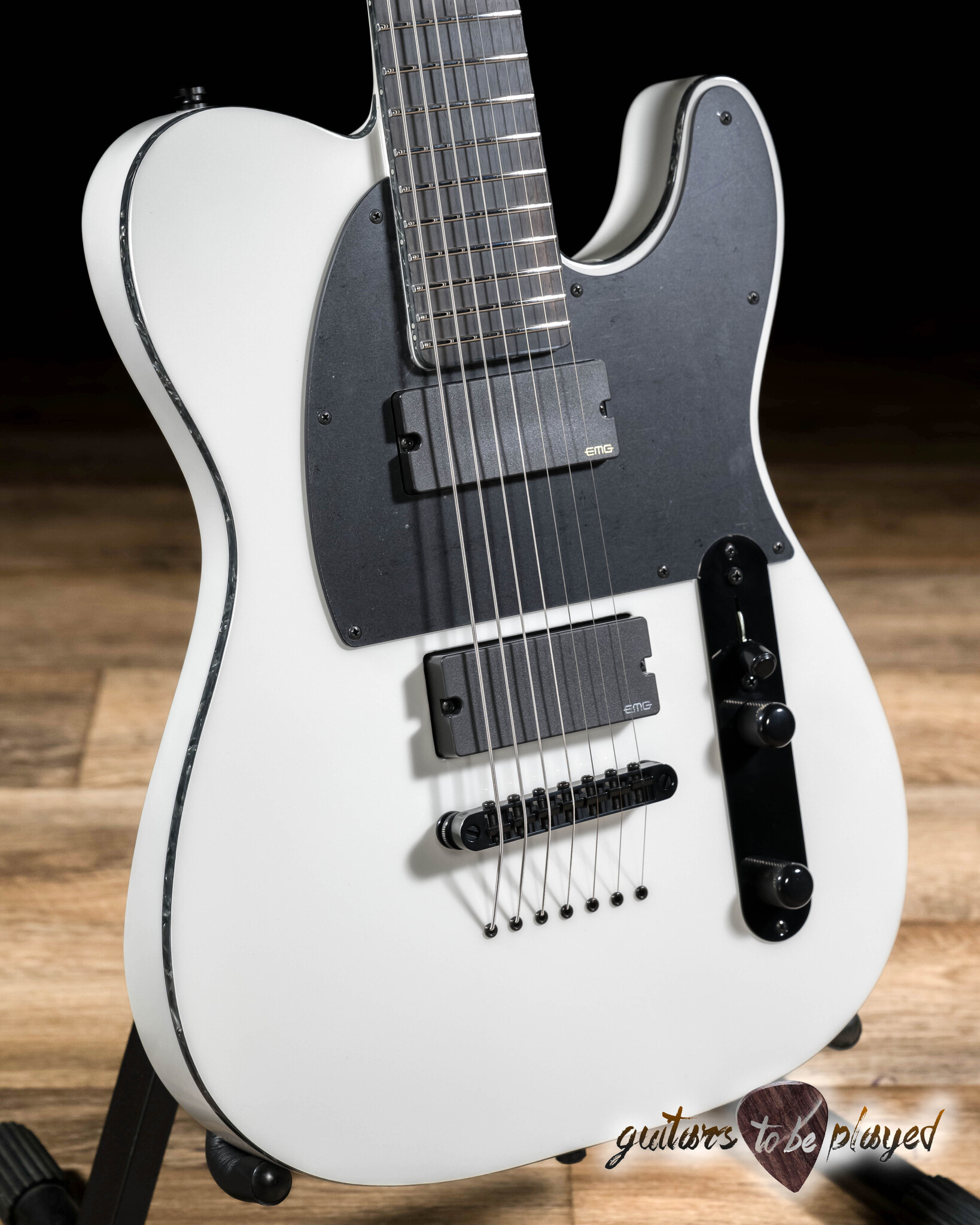ESP E-II TB-7 Baritone 7-String EMG Guitar w/ Case – Snow White ...