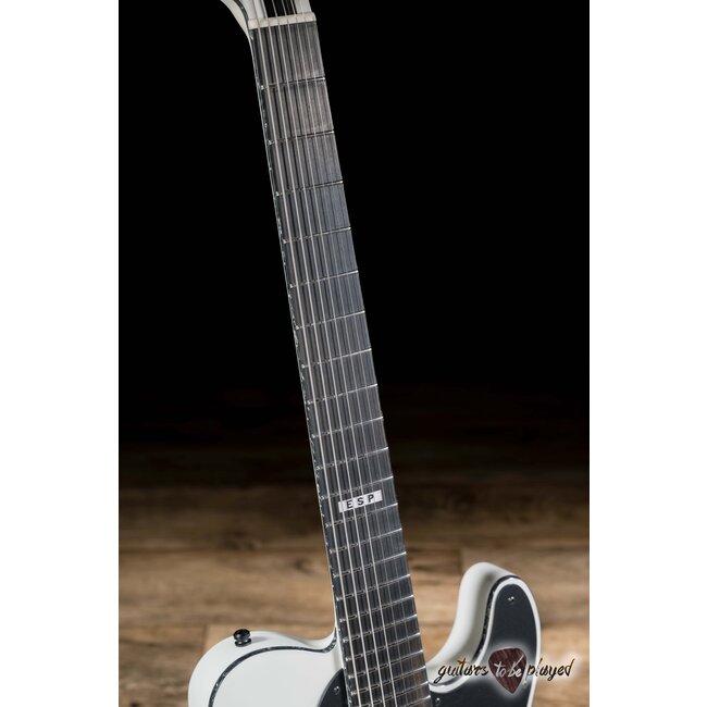 ESP E-II TB-7 Baritone 7-String Fishman Guitar w/ Case – Snow White ...