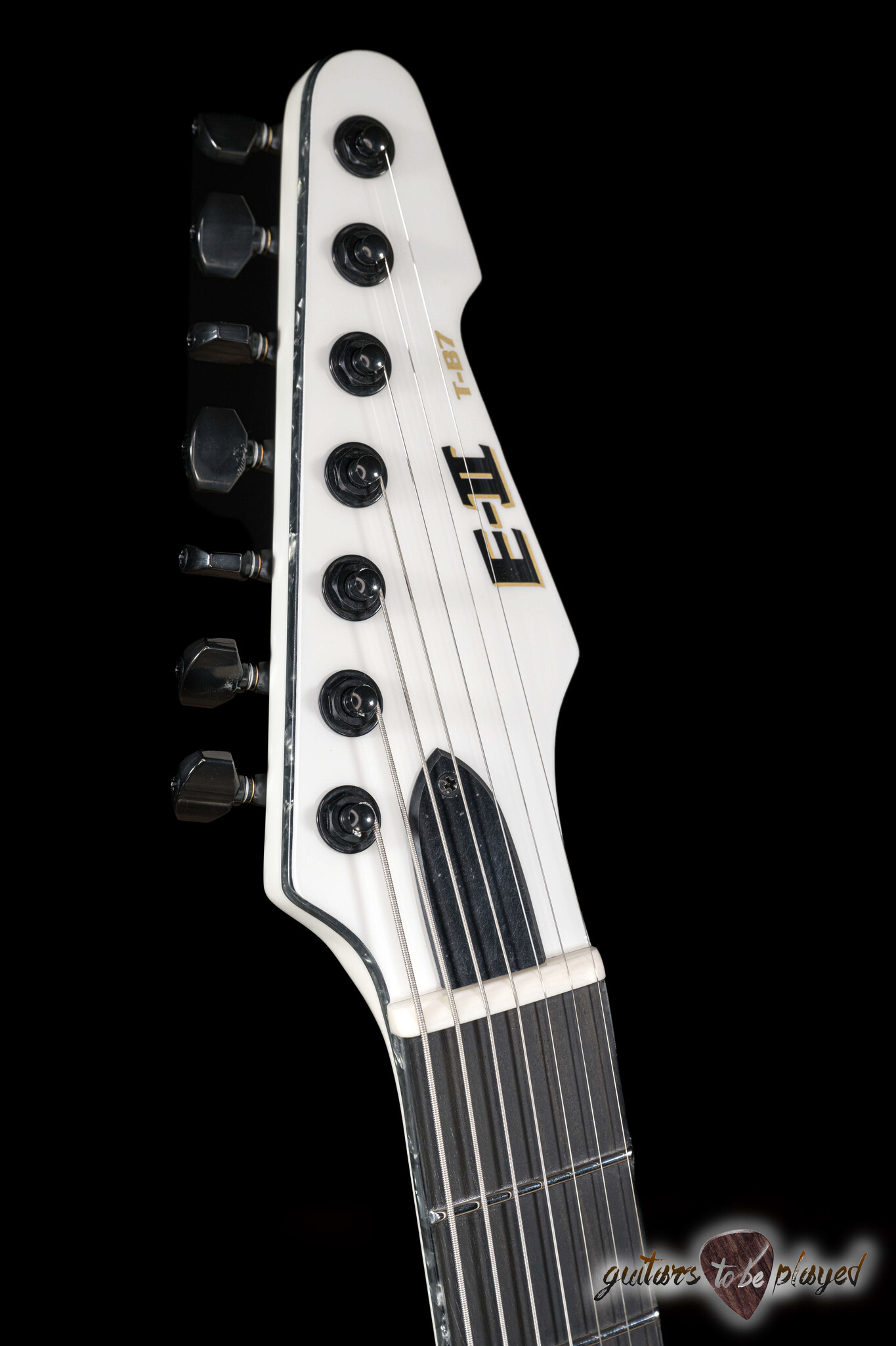 ESP E-II TB-7 Baritone 7-String EMG Guitar w/ Case – Snow White ...
