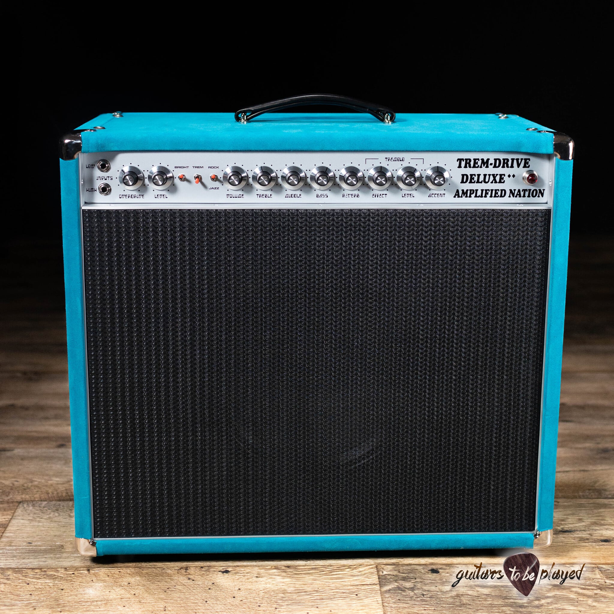 Amplified Nation Trem-Drive Deluxe 22W 112 Combo Amp – Turquoise Suede ...