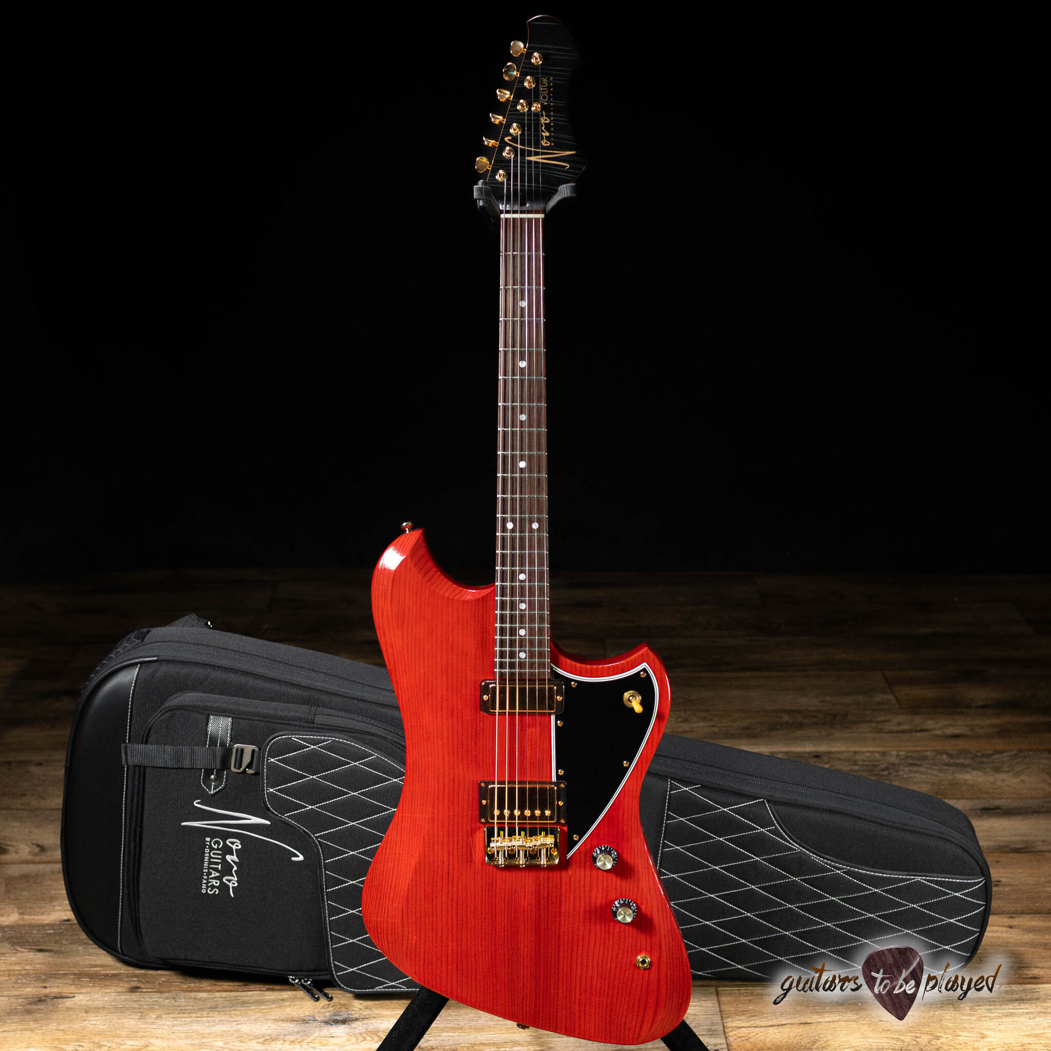 Novo Voltur V2 Gold Hardware w/ Fralin Firebird & HB – Faded Cherry ...