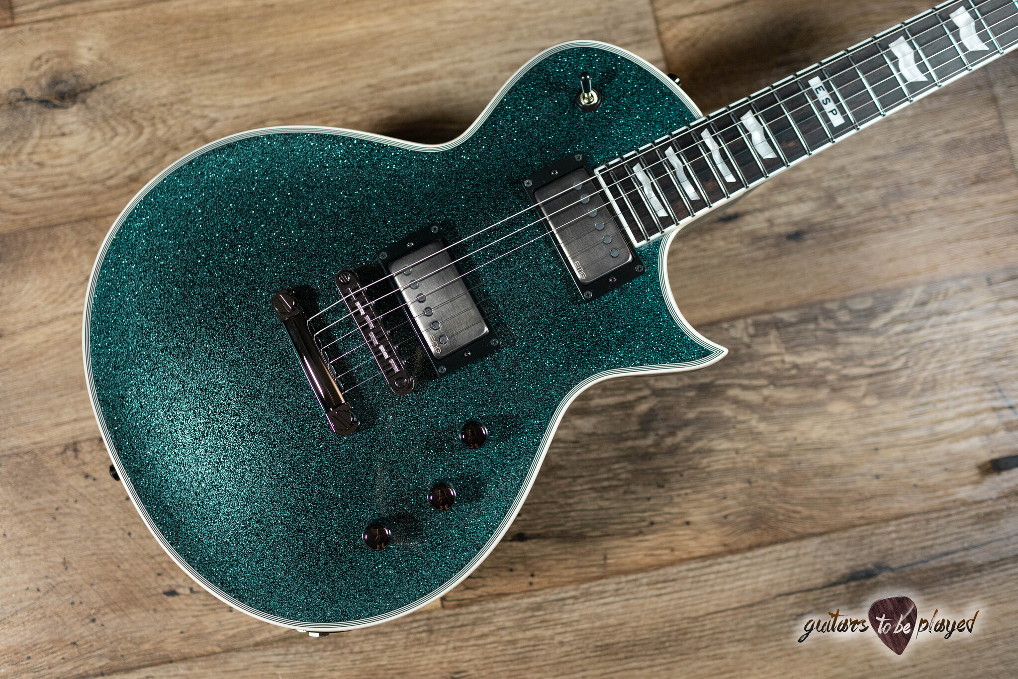 ESP E-II Eclipse DB EMG Guitar w/ Case – Granite Sparkle - Guitars To ...