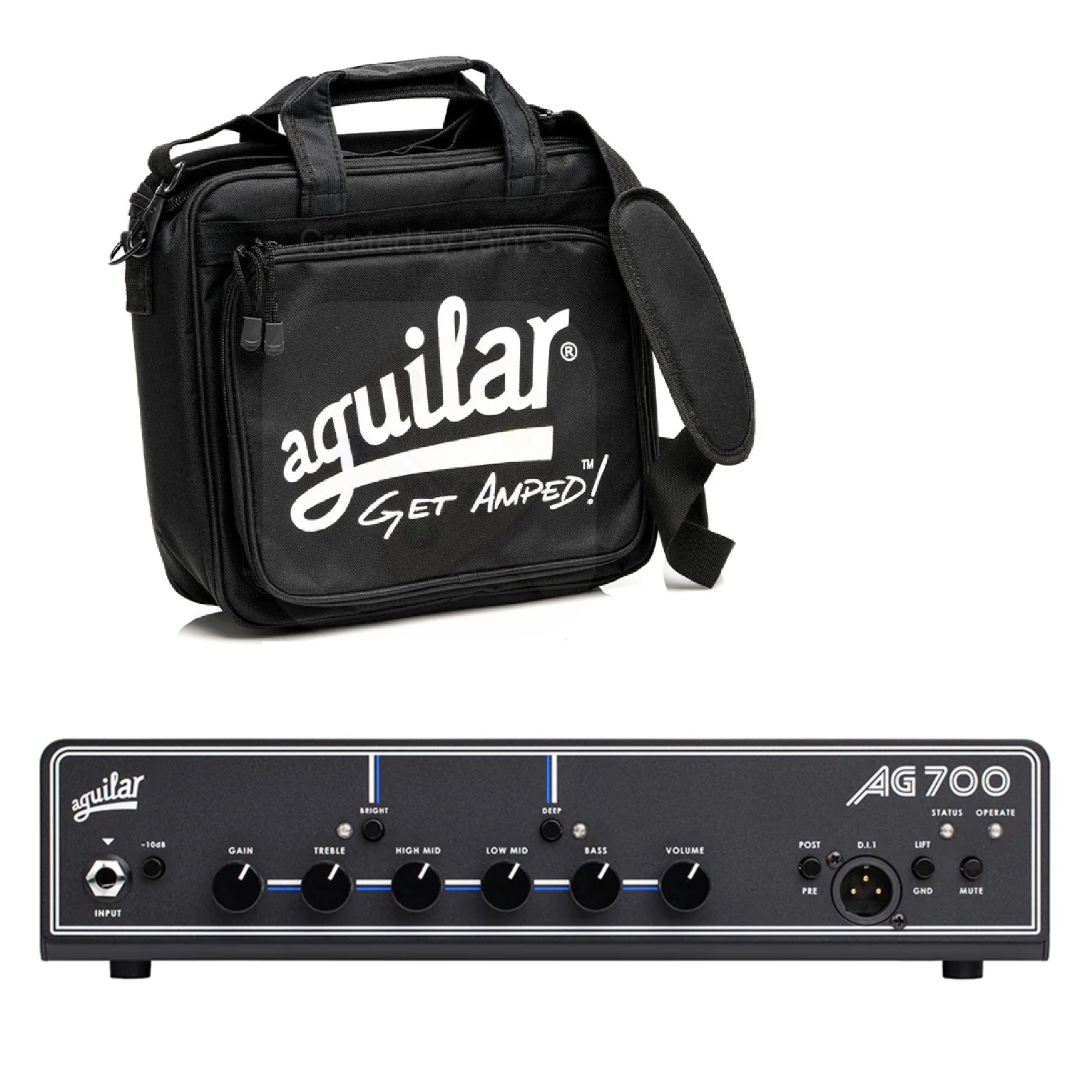 Aguilar AG700 V2 700 Watt Bass Amp Head (Made in USA) w/ Carry Bag ...