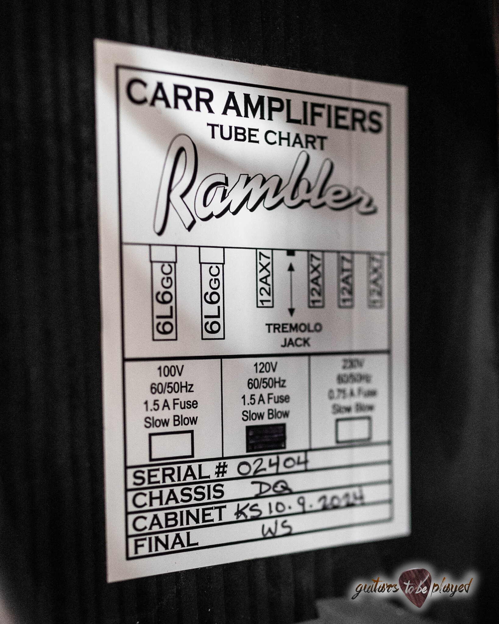 Carr Amps Rambler 26W 1x12” Combo – Tweed - Guitars To Be Played