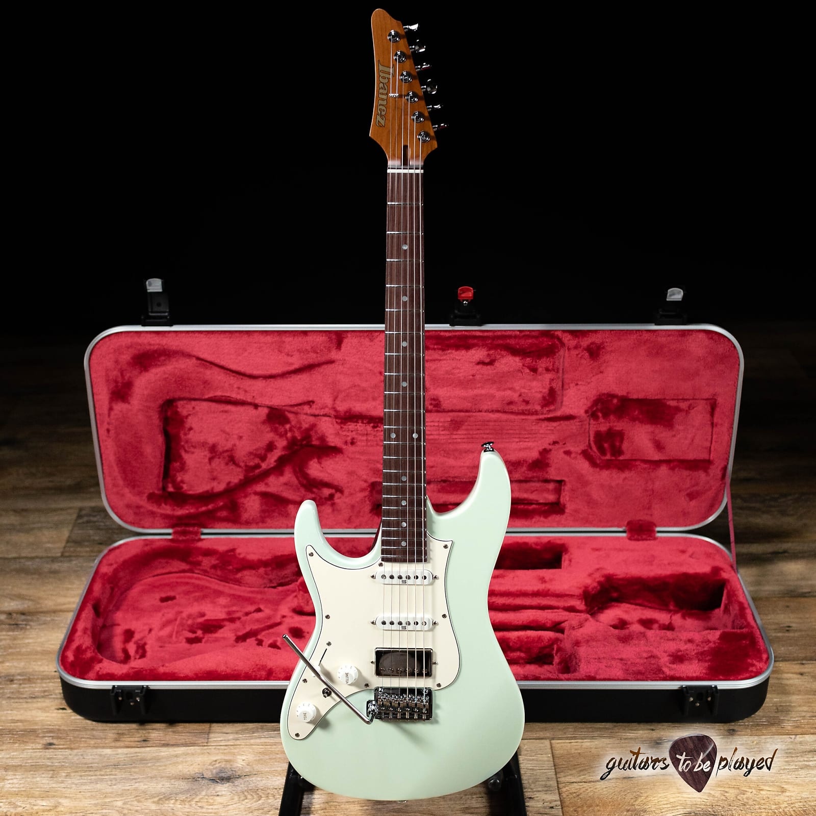 Ibanez AZ2204NWL Prestige HSS Left-Handed Guitar w/ Case – Mint Green ...