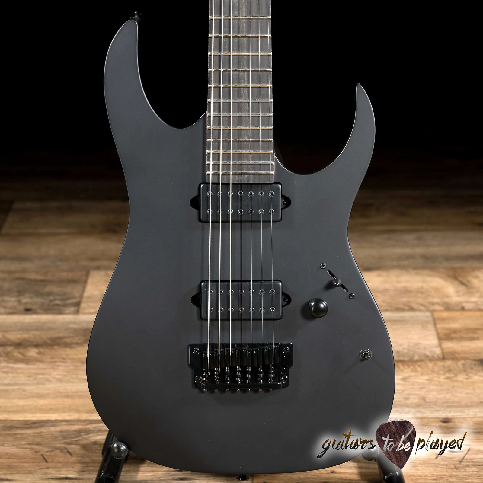 Ibanez RGIXL7 Iron Label 7-String Hardtail Guitar – Black Flat ...