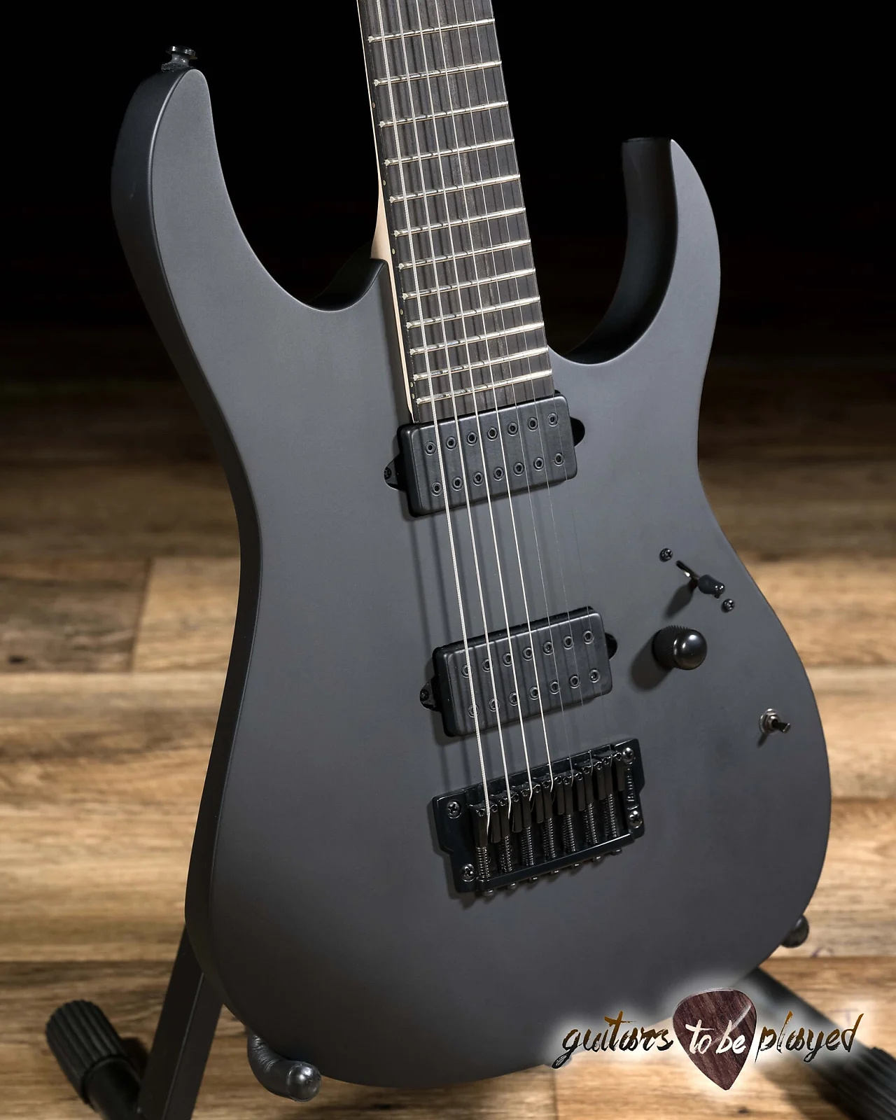 Ibanez RGIXL7 Iron Label 7-String Hardtail Guitar – Black Flat ...
