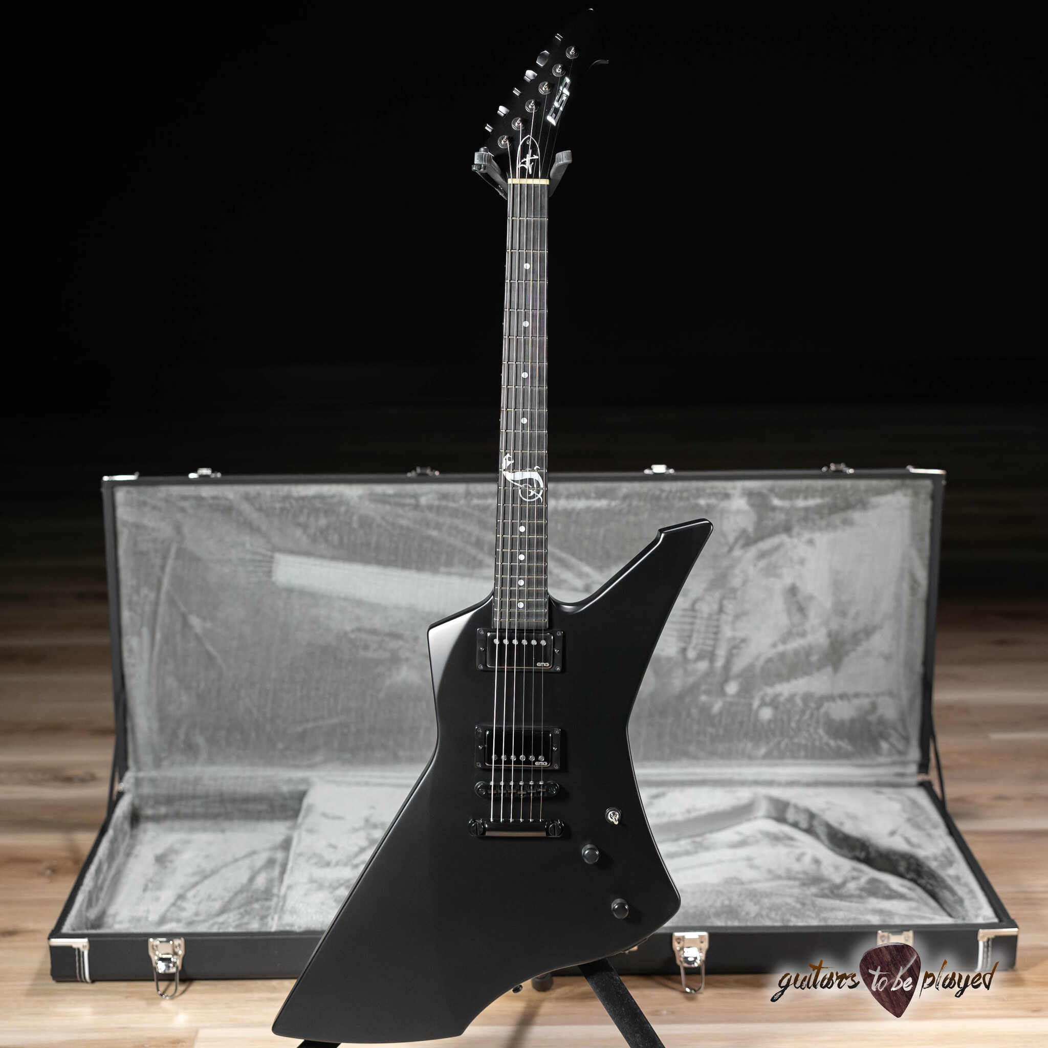 ESP Snakebyte James Hetfield Signature Custom Shop Guitar – Black Satin - Guitars To Be Played