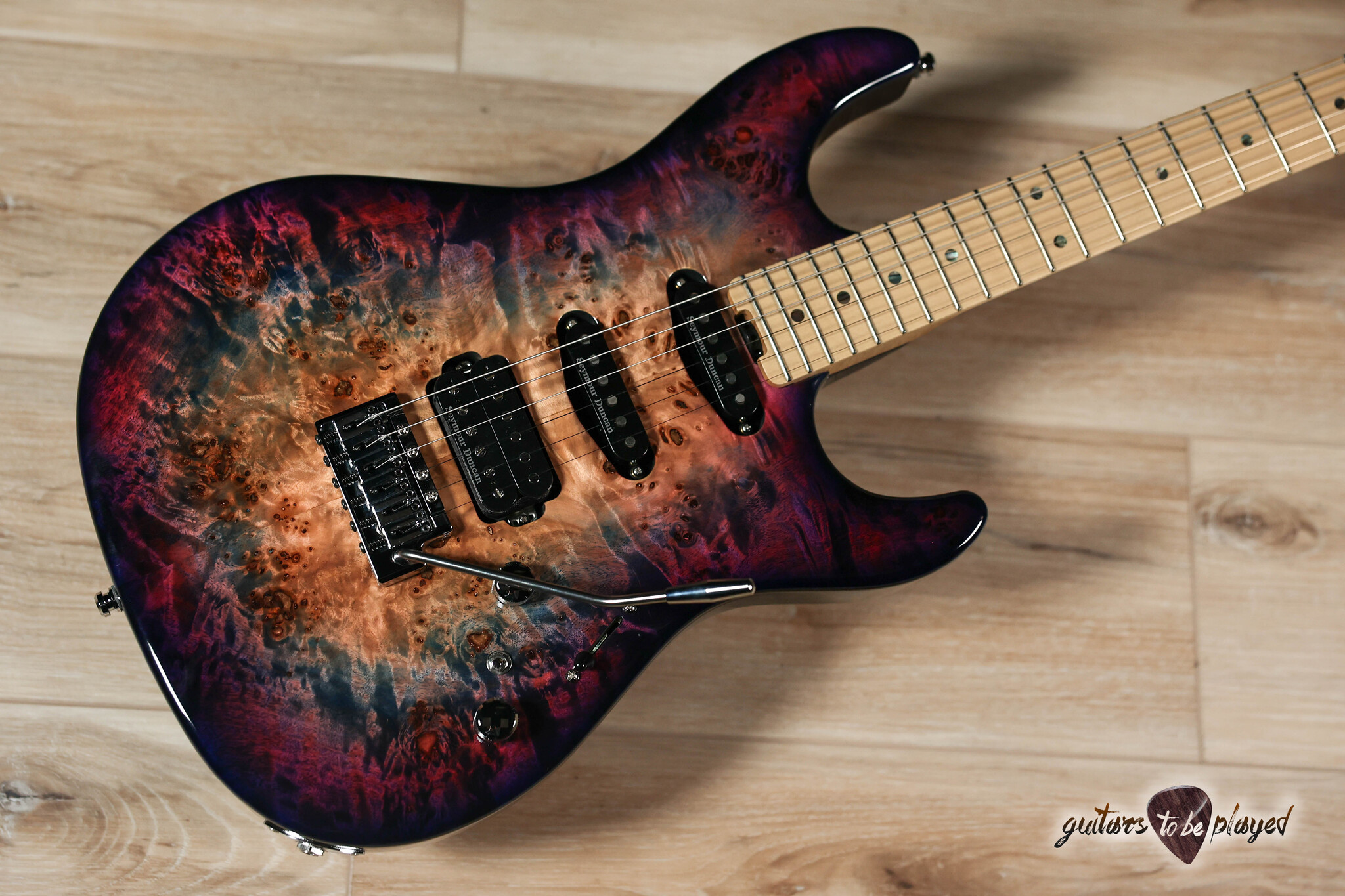 ESP Original Snapper CTM Poplar Burl Maple – Nebula Pink Purple Burst ...
