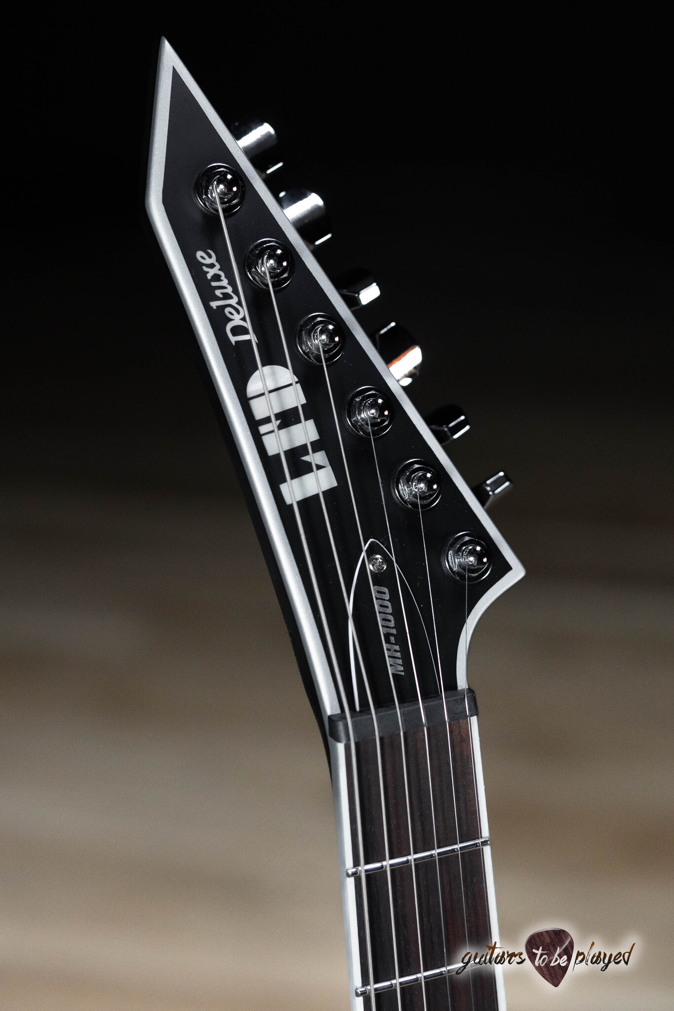 ESP LTD MH-1000NT BB Bold Binding Fishman Fluence Guitar – Black Satin ...