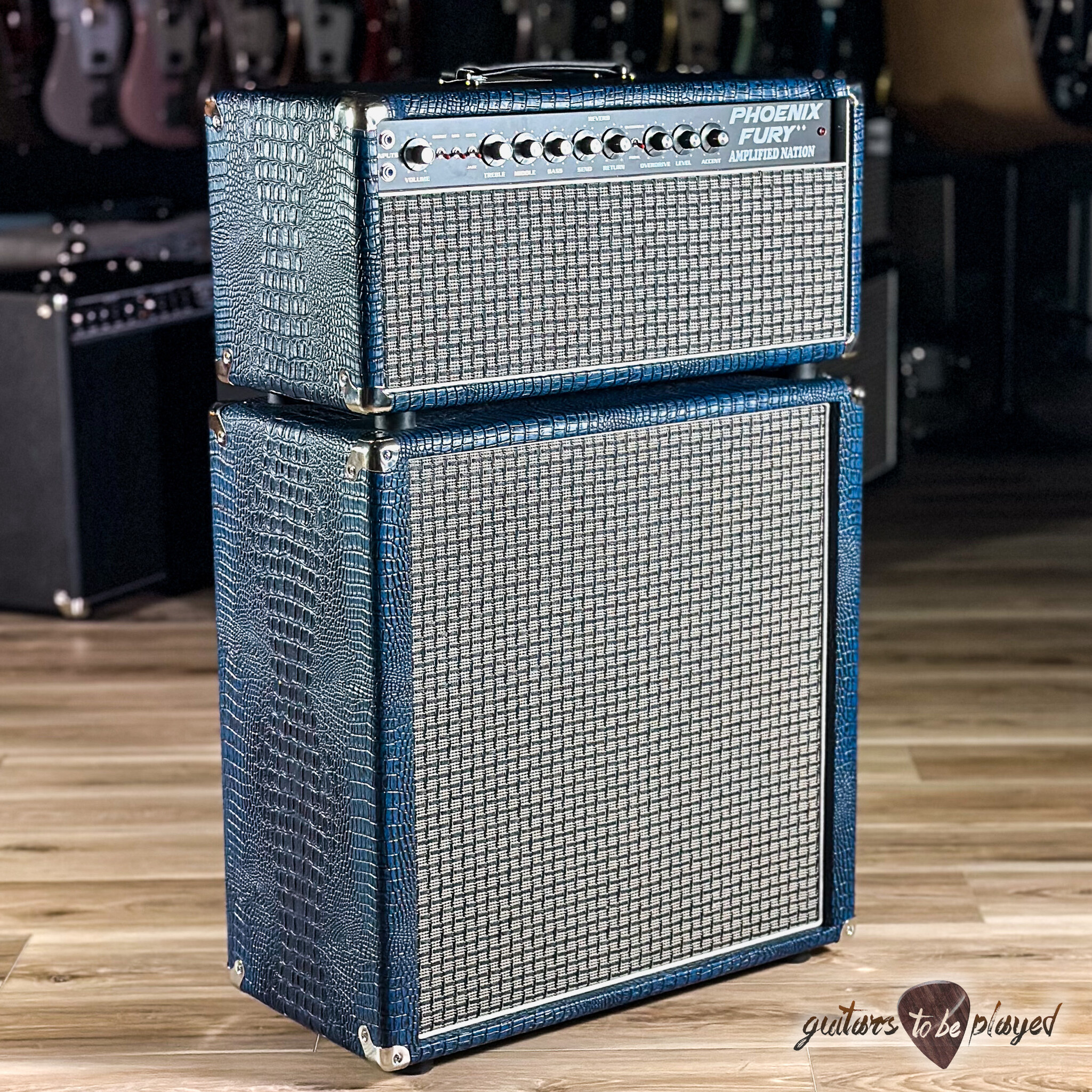 Amplified Nation Phoenix Fury 50W Head & 212 Cab – Blue Croc - Guitars ...