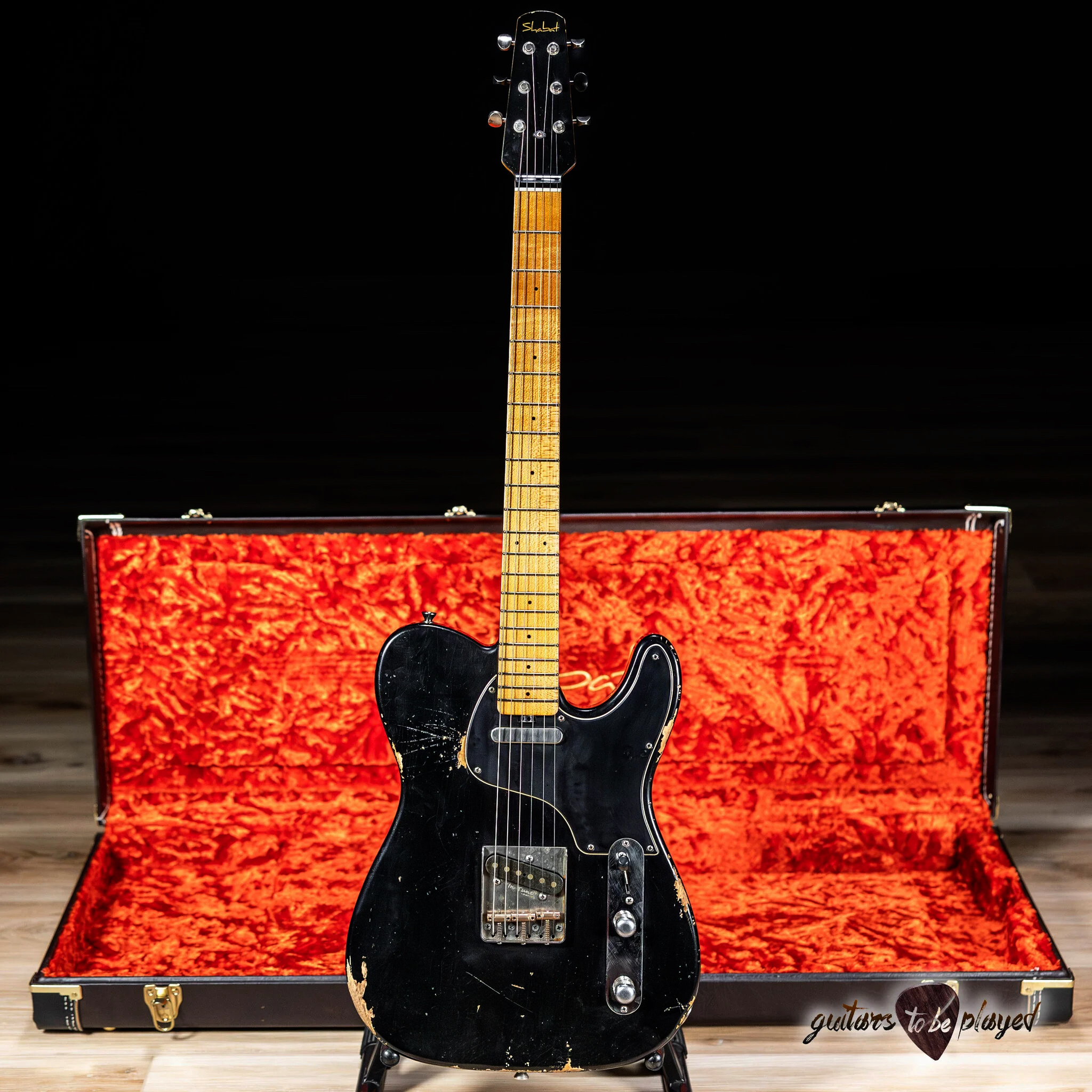 Shabat Lion Standard Pine Body w/ Maple Neck & Lollar Specials - Black ...