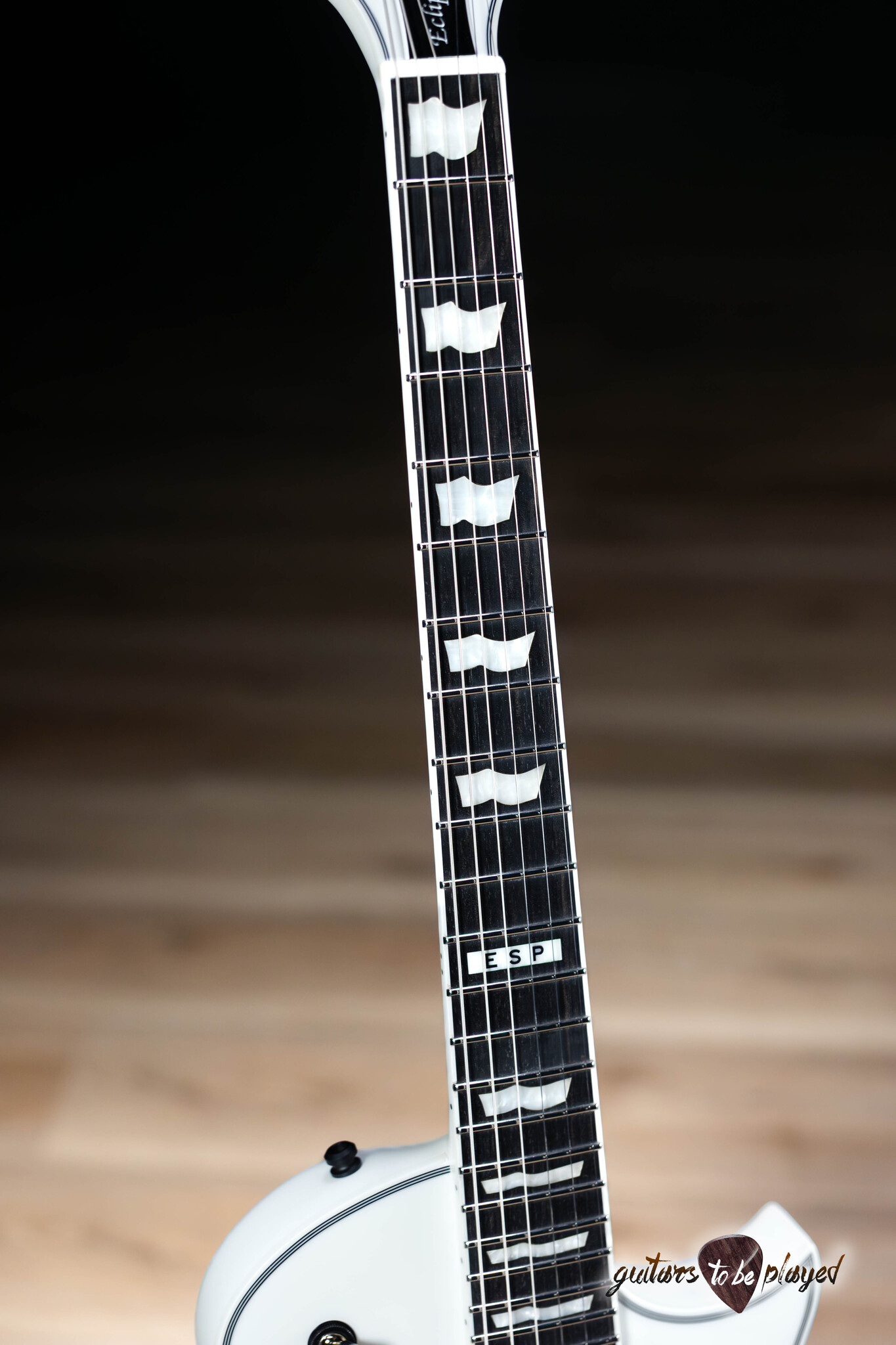 ESP E-II Eclipse EMG Electric Guitar w/ Case – Snow White Satin ...