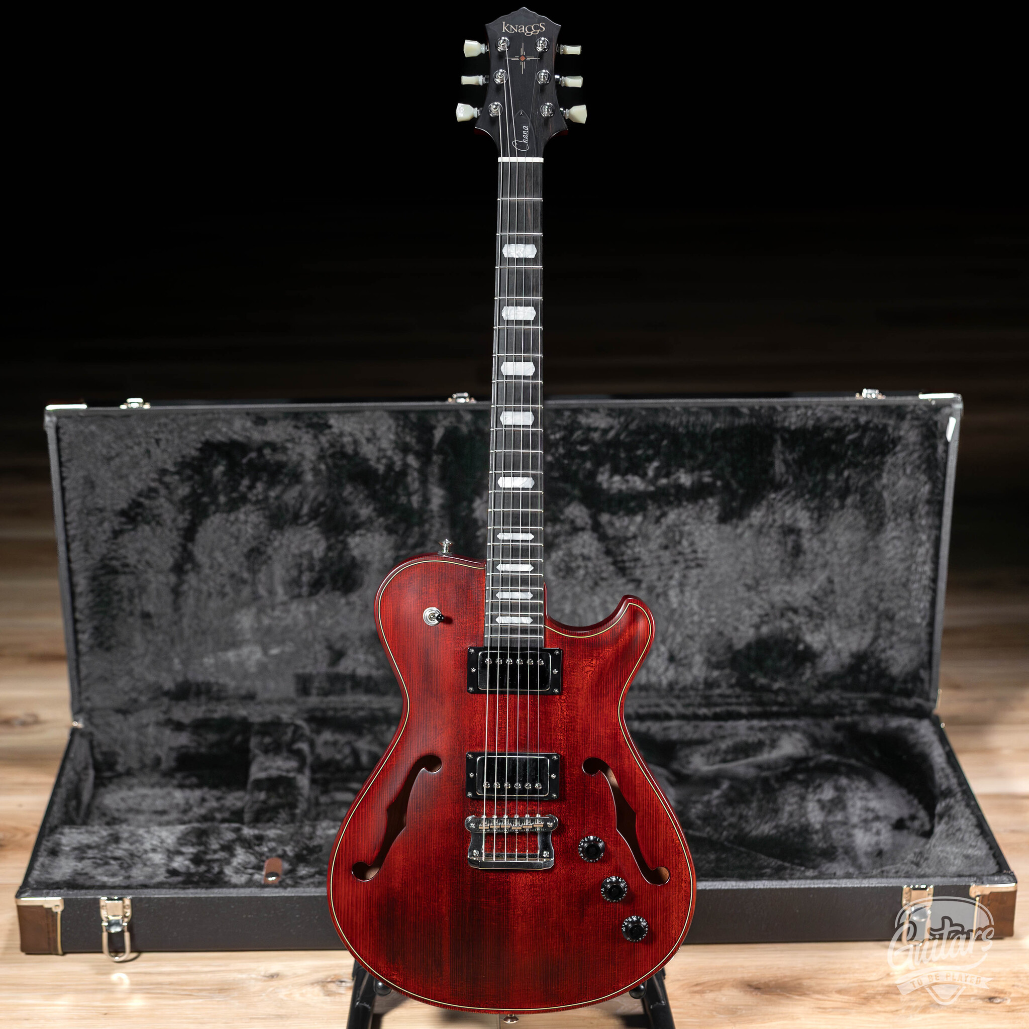 Knaggs Chena Spruce Top Hollowbody Guitar – Old Red Violin - Guitars To ...