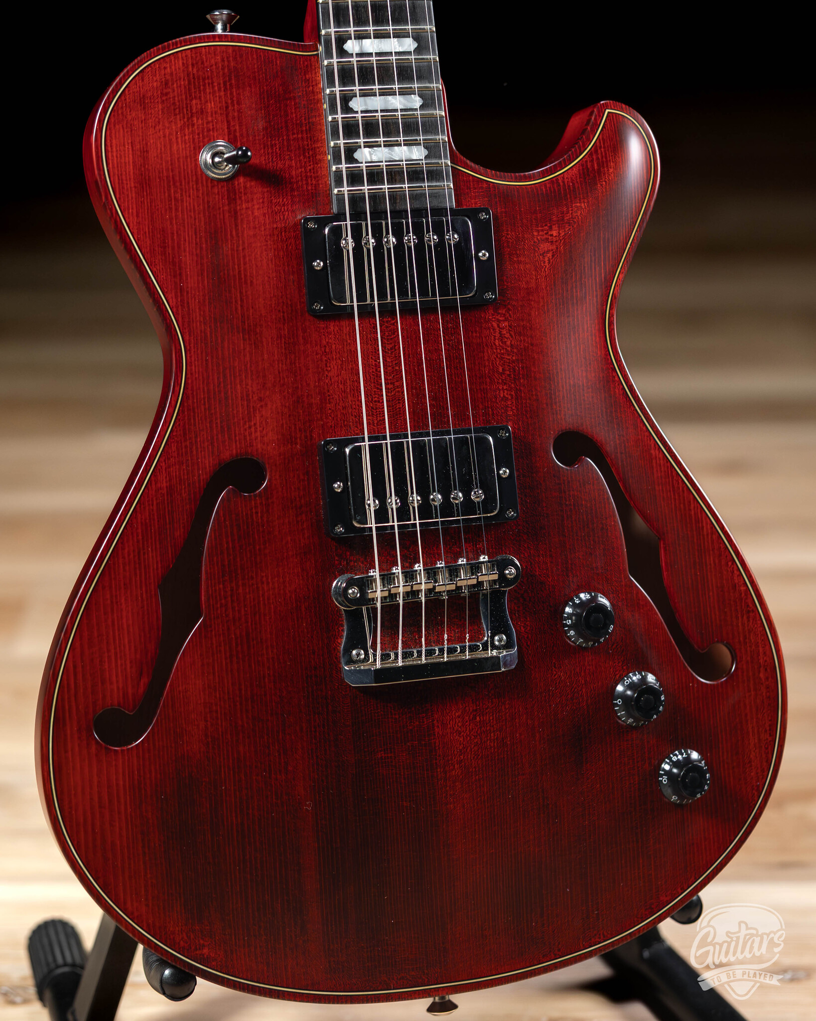 Knaggs Chena Spruce Top Hollowbody Guitar – Old Red Violin - Guitars To ...