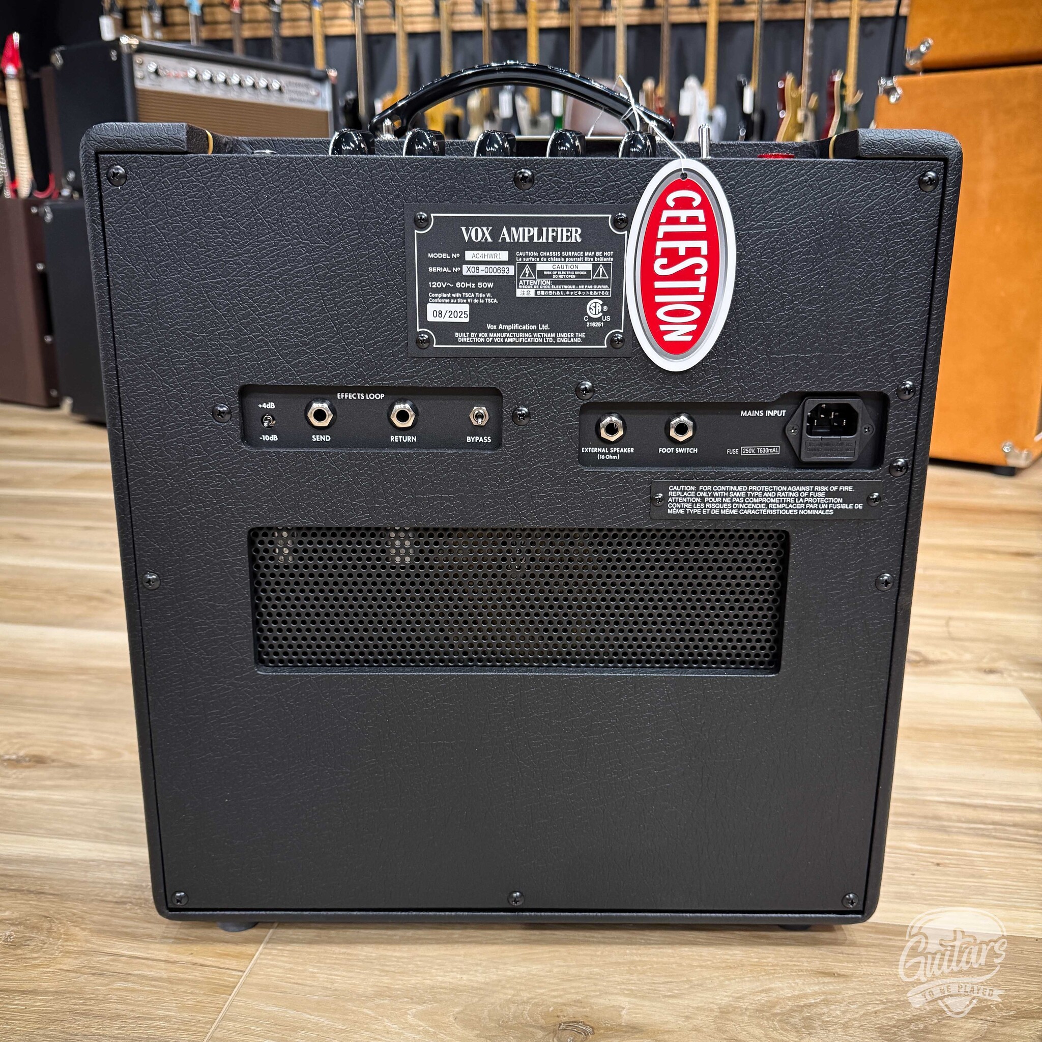 Vox AC4HWR1 Hand-Wired AC4 1x12” Combo Amp – Black - Guitars To Be Played