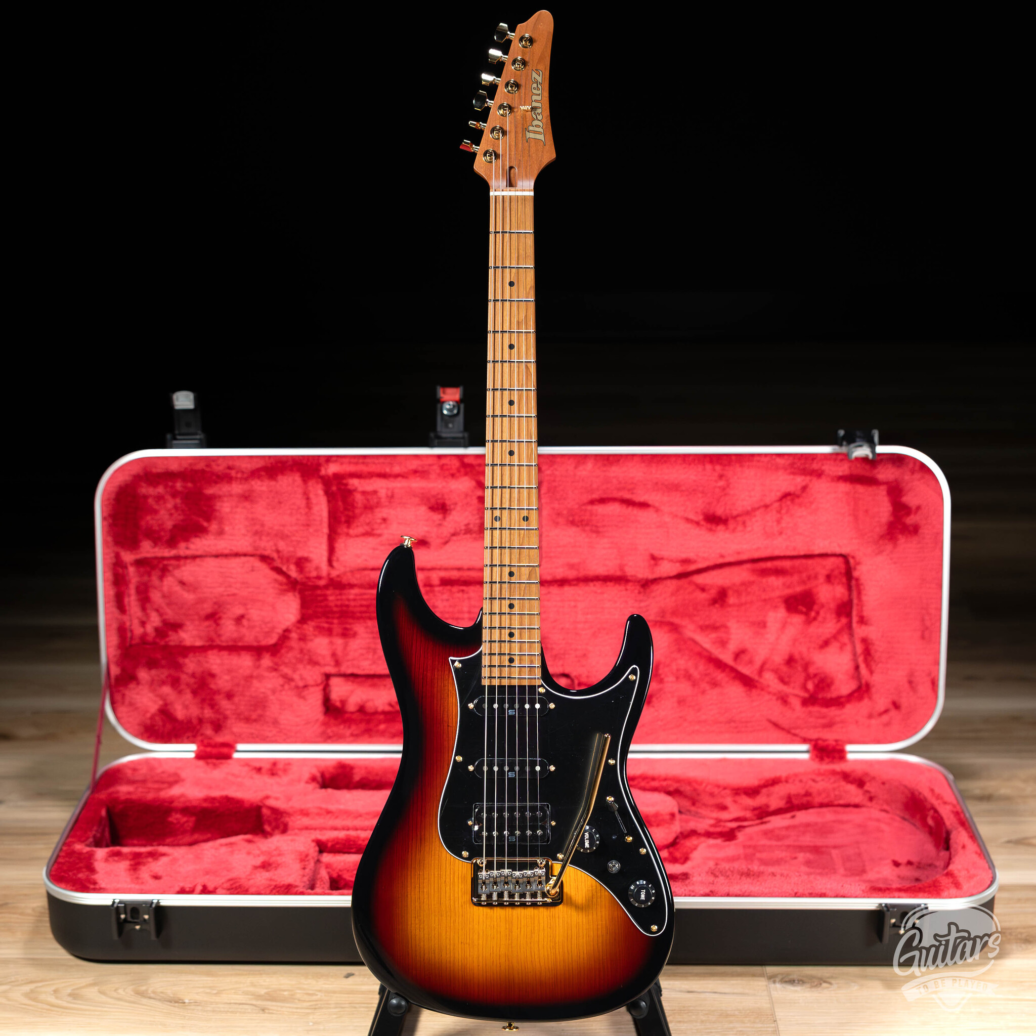 Ibanez AZ2204AG Prestige HSS Guitar w/ Case – Tri-Fade Burst - Guitars ...