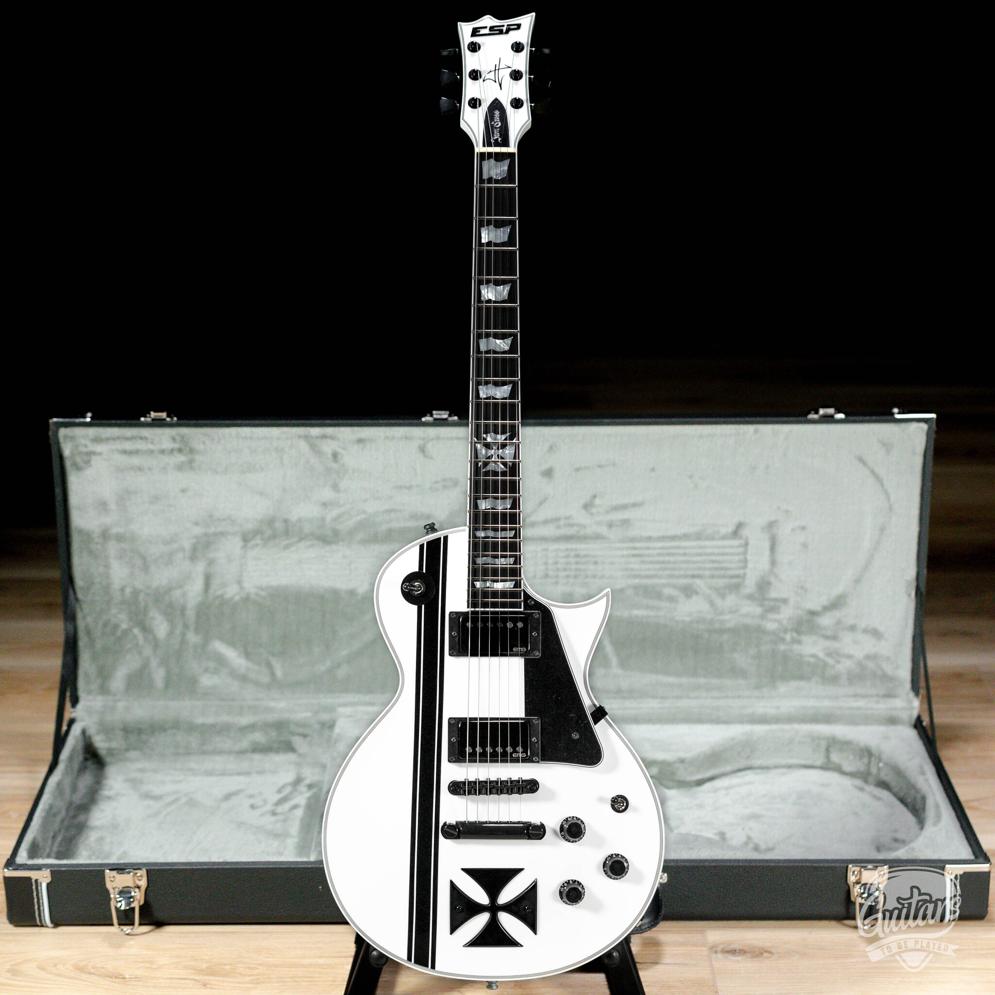 ESP Japan Custom Shop Iron Cross James Hetfield Guitar – Snow White ...