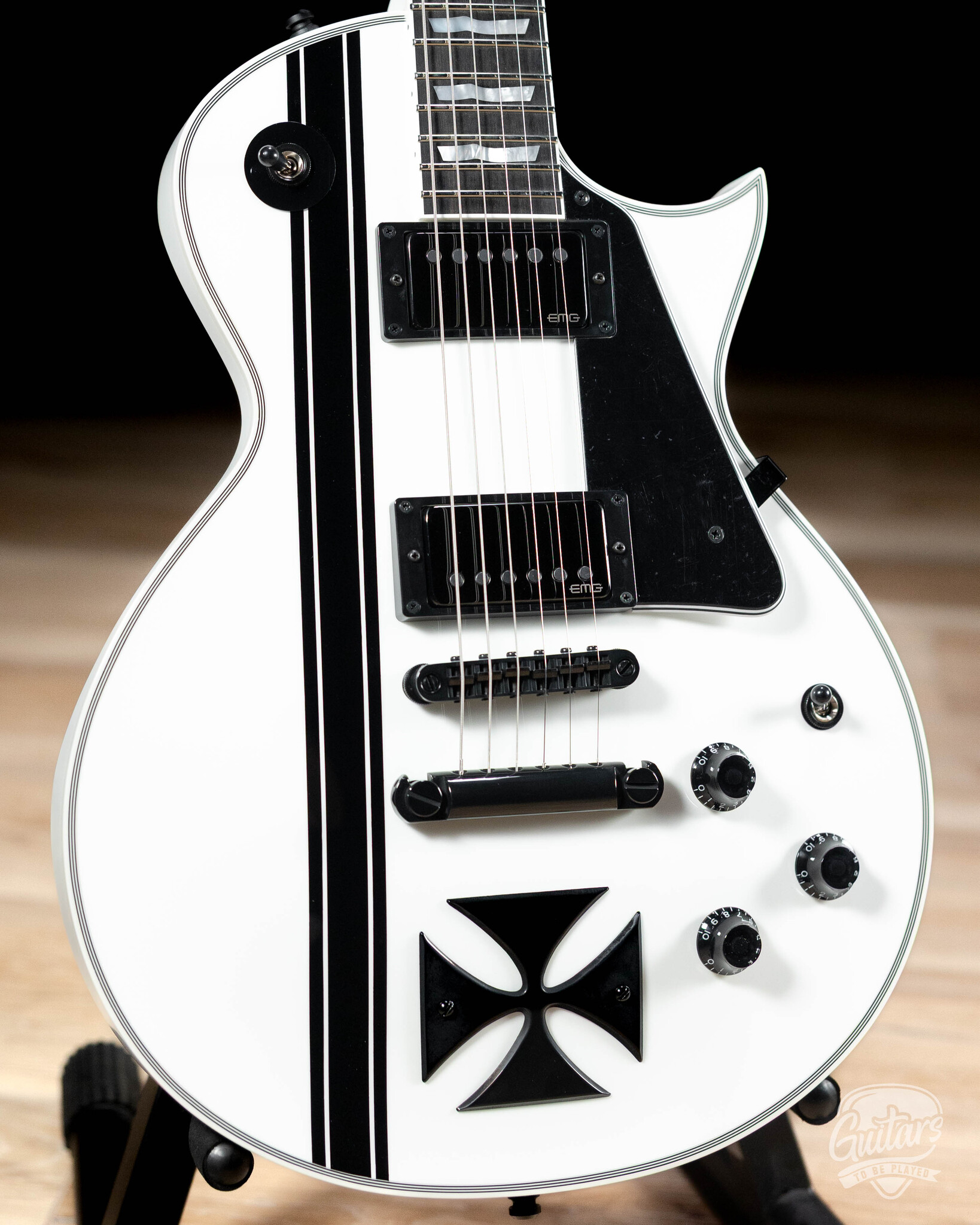 ESP Japan Custom Shop Iron Cross James Hetfield Guitar – Snow White ...
