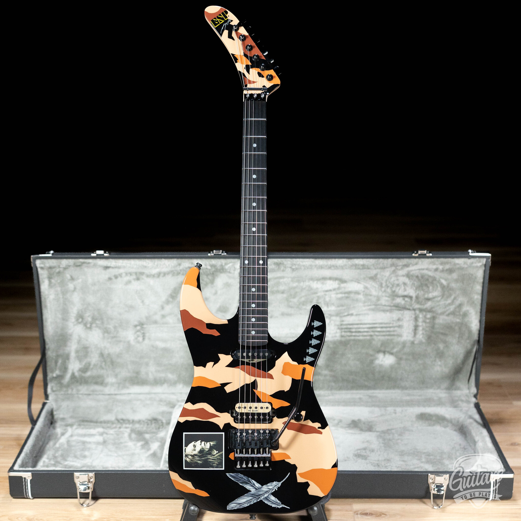 ESP Custom Shop Desert Eagle George Lynch Guitar – Black w/ Graphic ...