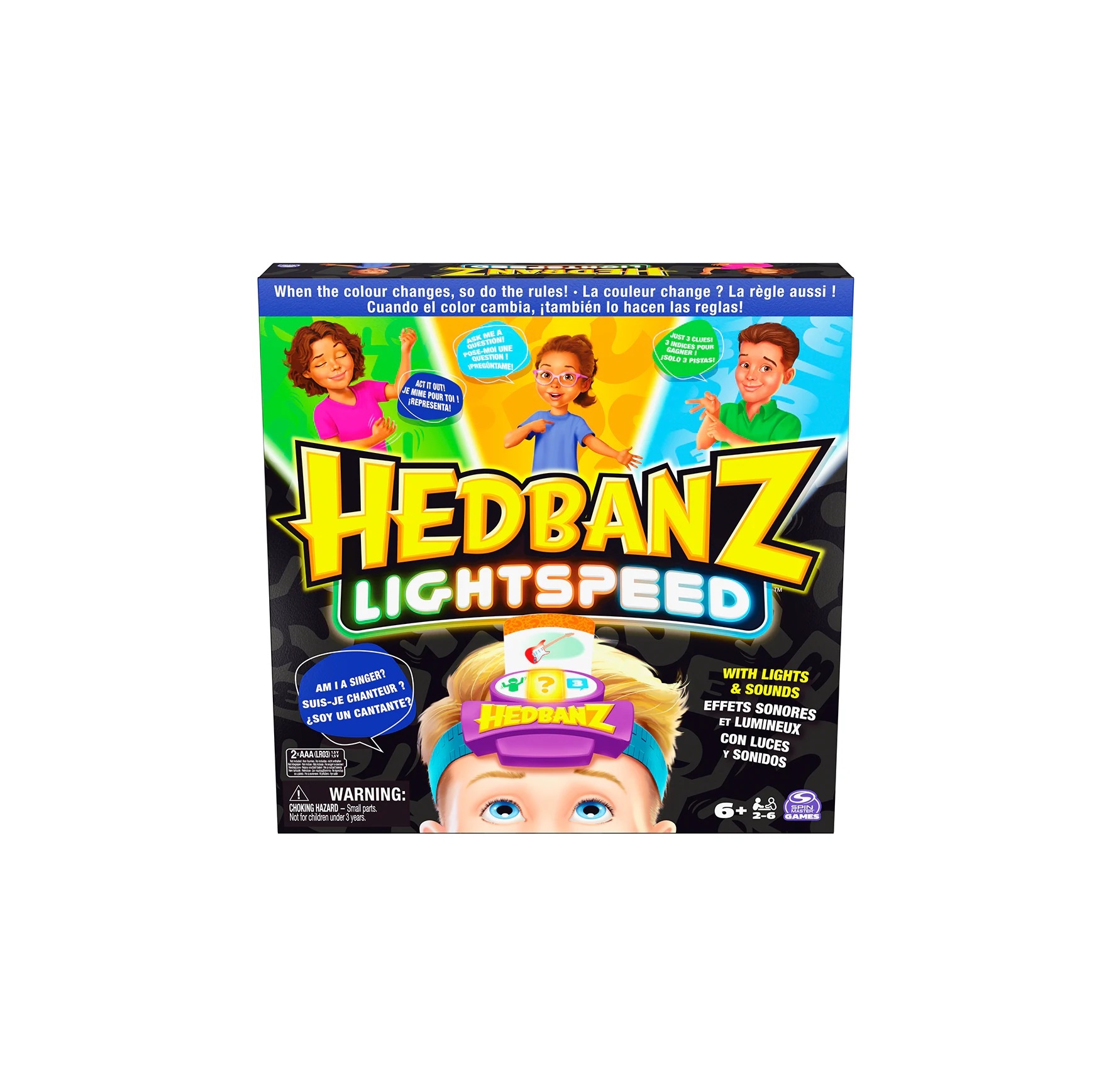 Hedbanz Lightspeed (Multilingue) - L'armoire à Jeux Inc.