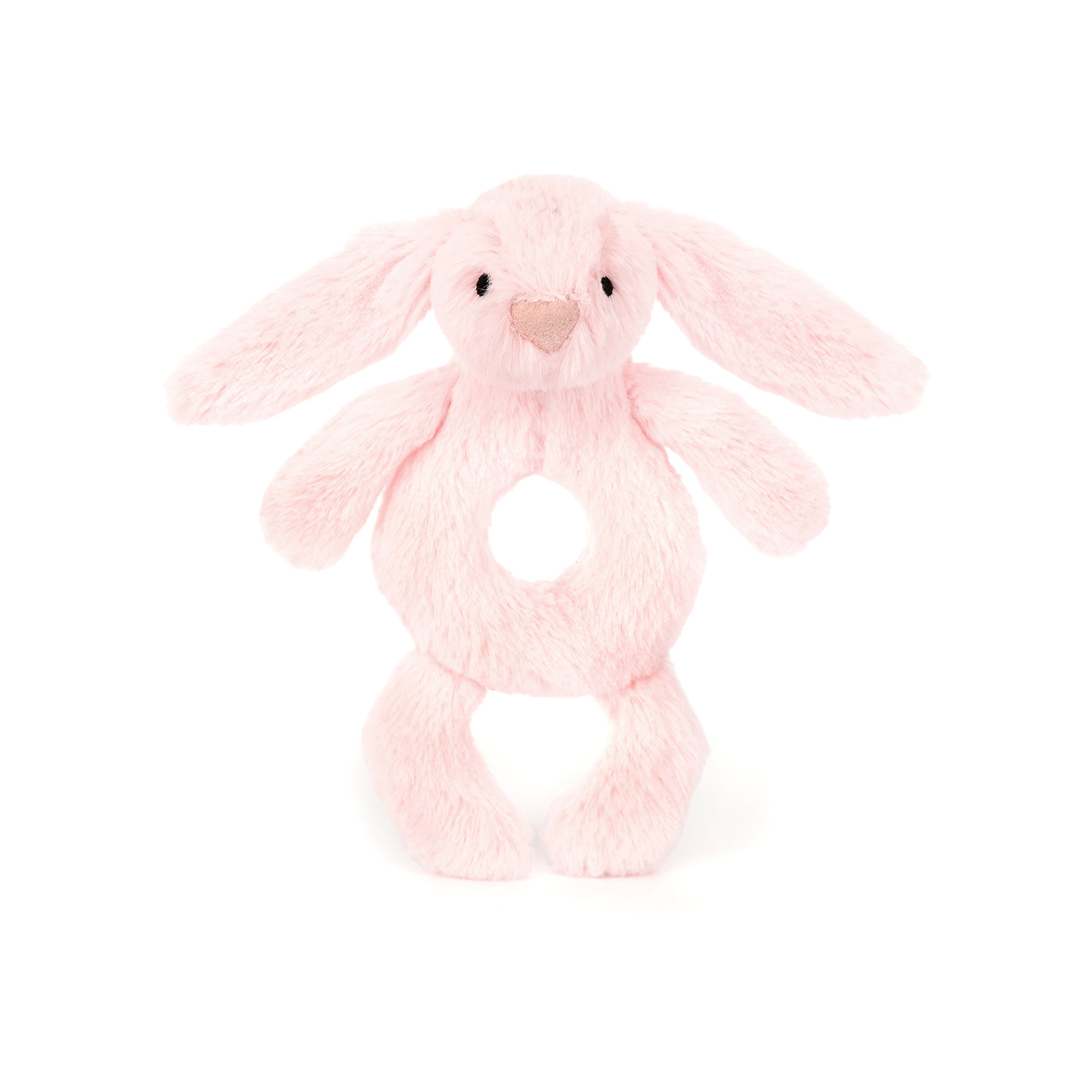 Jellycat Bashful Pink Bunny Ring Rattle - Pumpkin and Bean