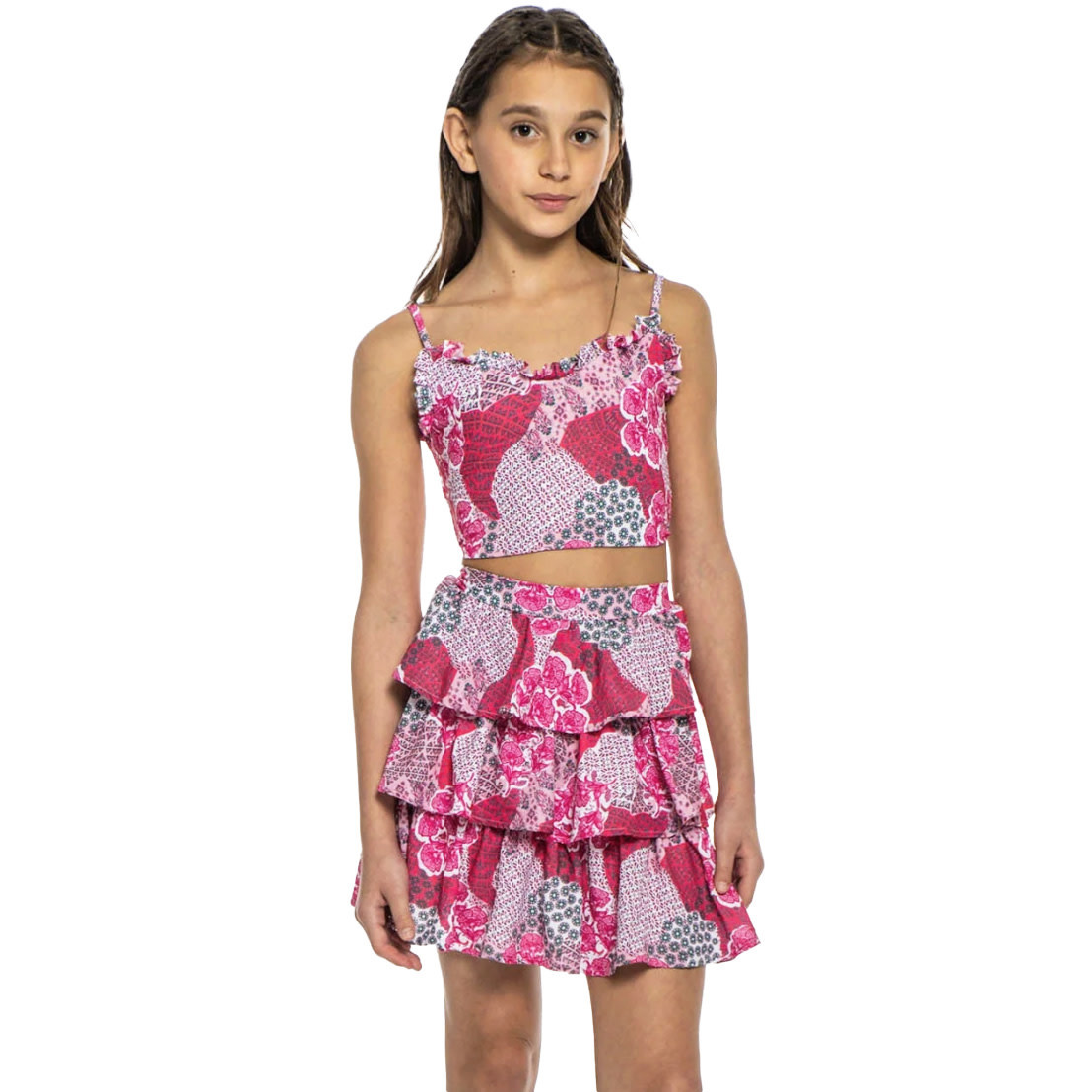 Little Peixoto Estelle Skirt Set - Pumpkin and Bean