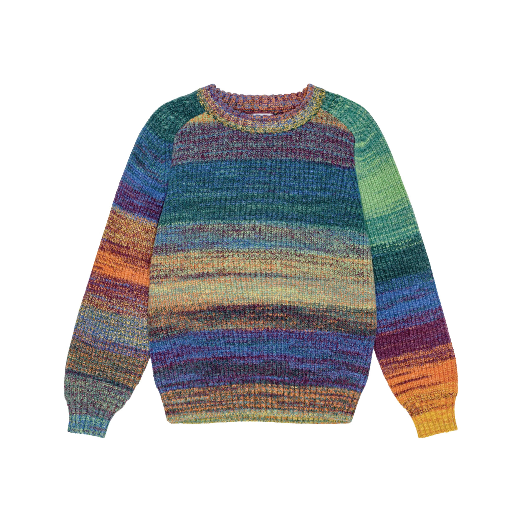 Molo Boys Multicolored Knit Bosse Sweater - Pumpkin and Bean