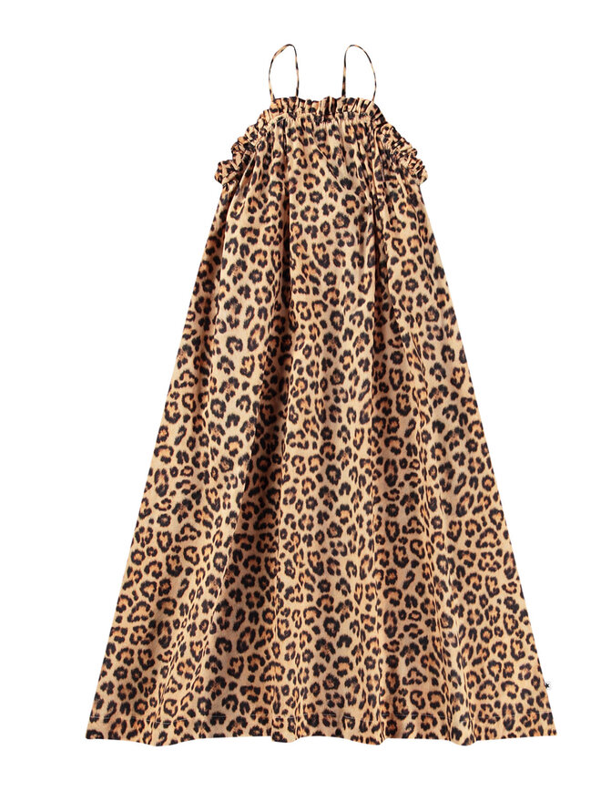 Molo Girls Leopard Noelle Swimsuit - Pumpkin and Bean