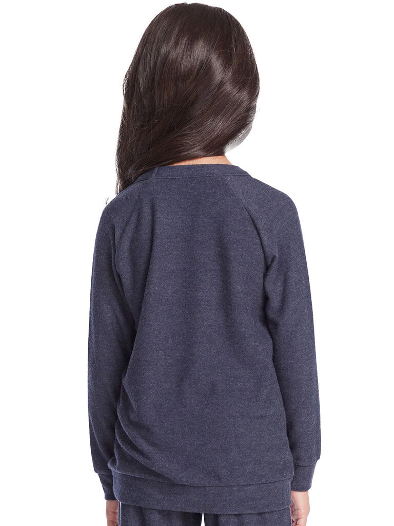 Chaser Kids Girls Multi Bolt Pullover - Pumpkin and Bean