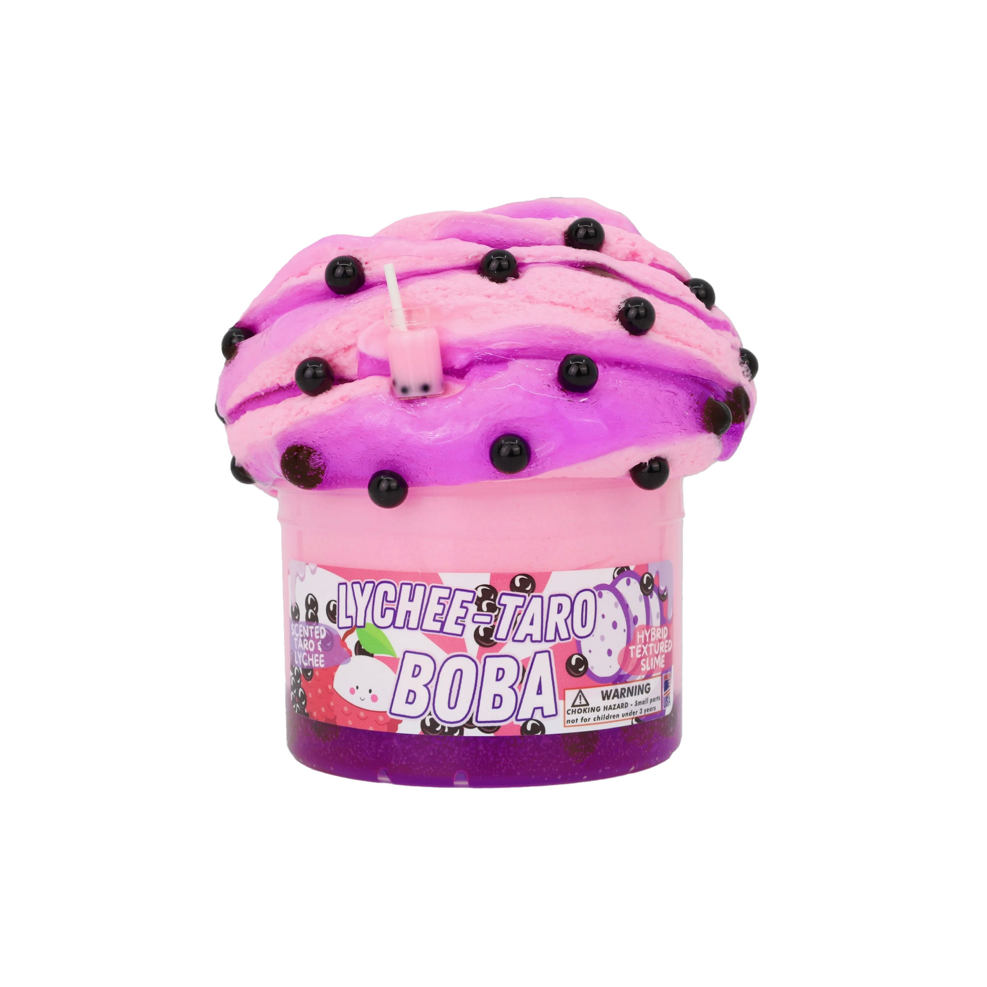 Dope Slimes Lychee Taro Boba Slime - Pumpkin and Bean