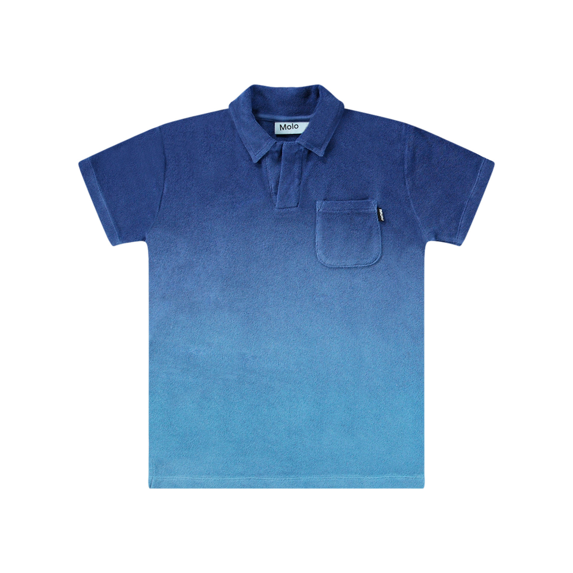 Molo Boys Blue Terry Randel Polo Shirt - Pumpkin and Bean