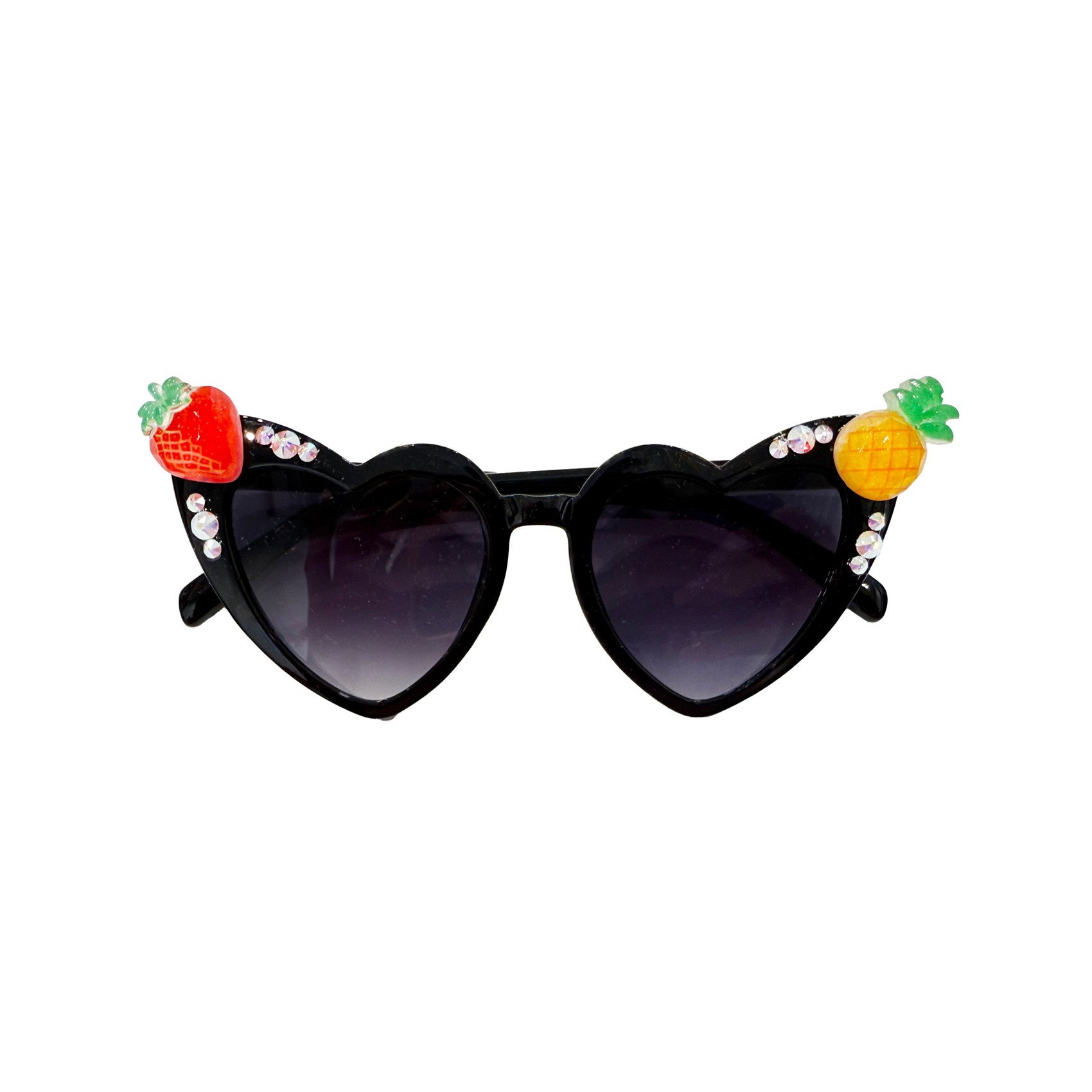 Bari Lynn Crystal Fruit Heart Sunnies - Pumpkin and Bean